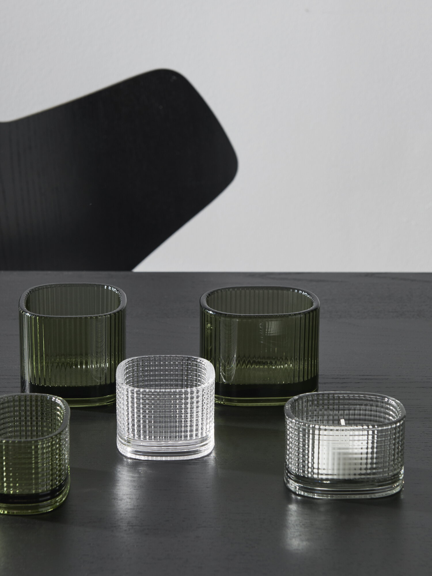 Orrefors Magica votive super ellipse, 50 mm, grey | Finnish Design Shop