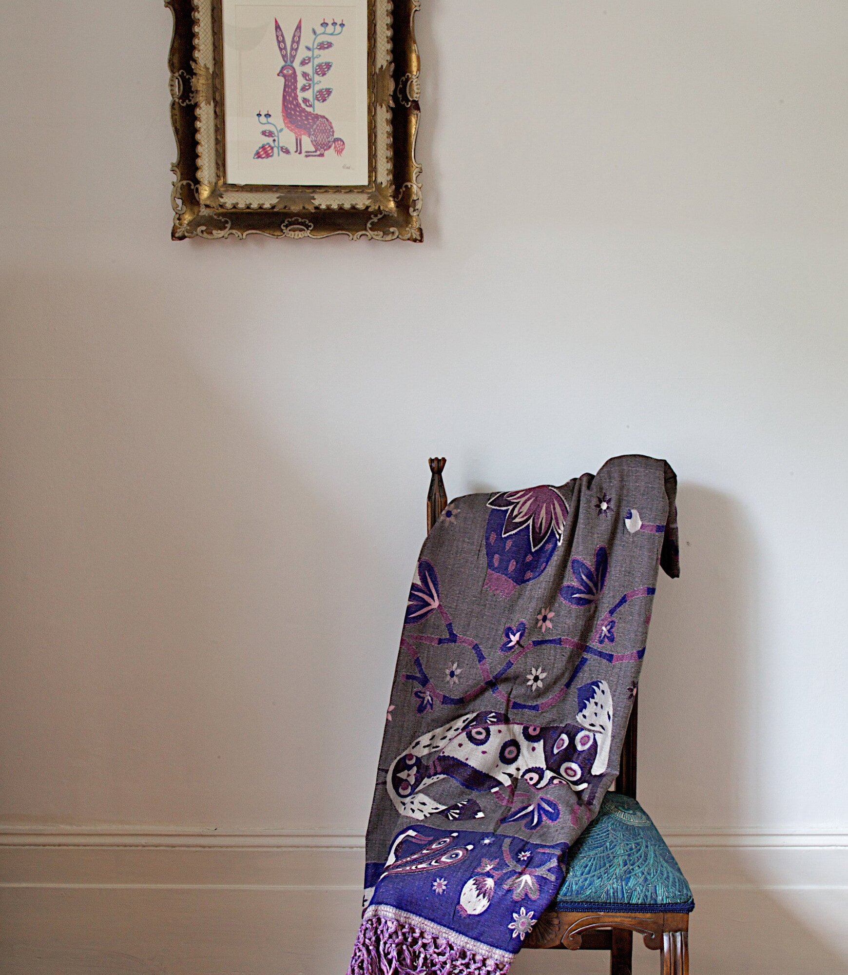 Klaus Haapaniemi & Co. Rabbit throw, 180 x 200 cm, blueberry | Finnish ...