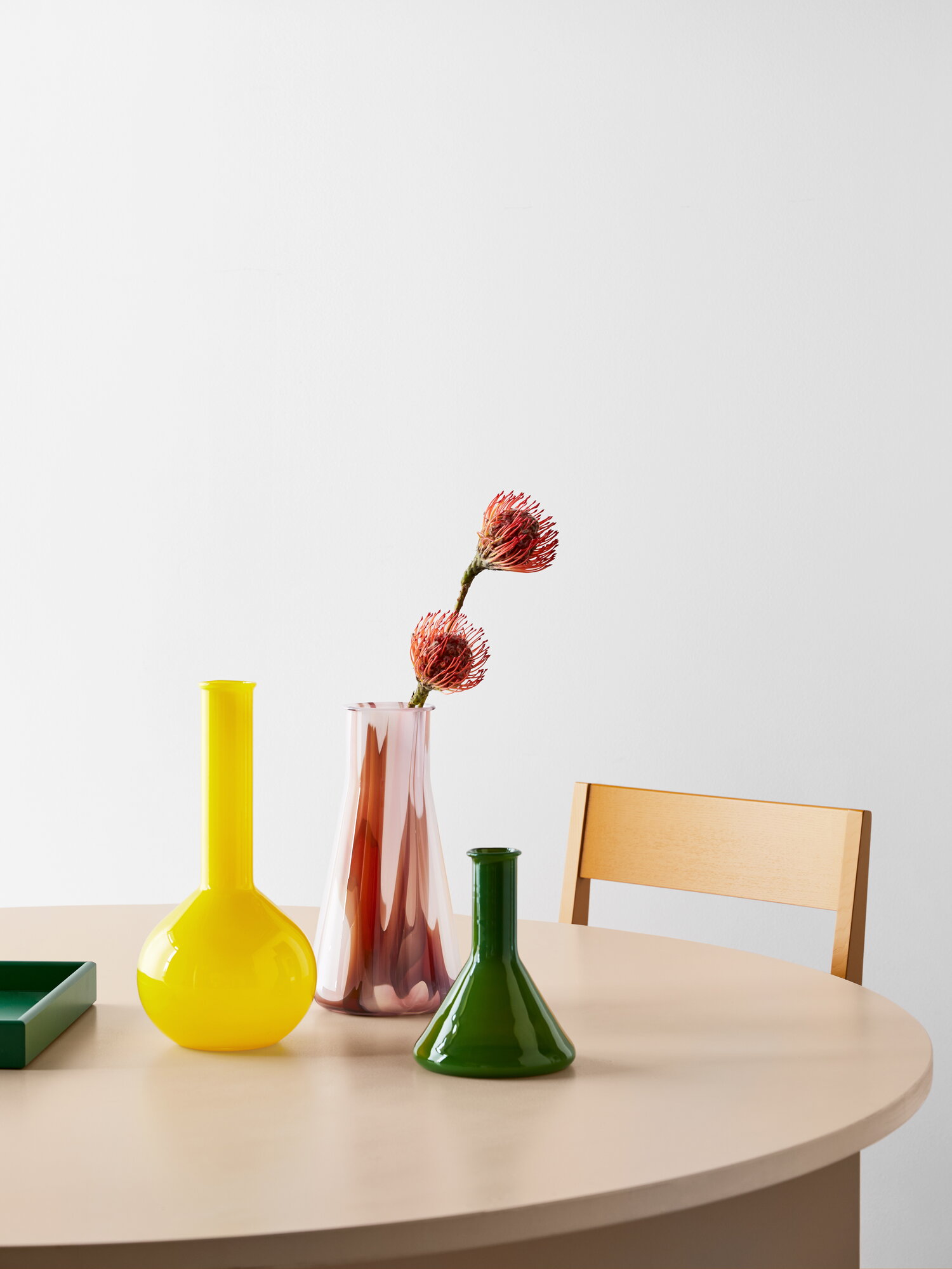 Kosta Boda Lab Round Flask vase, 315 mm, yellow | Finnish Design Shop