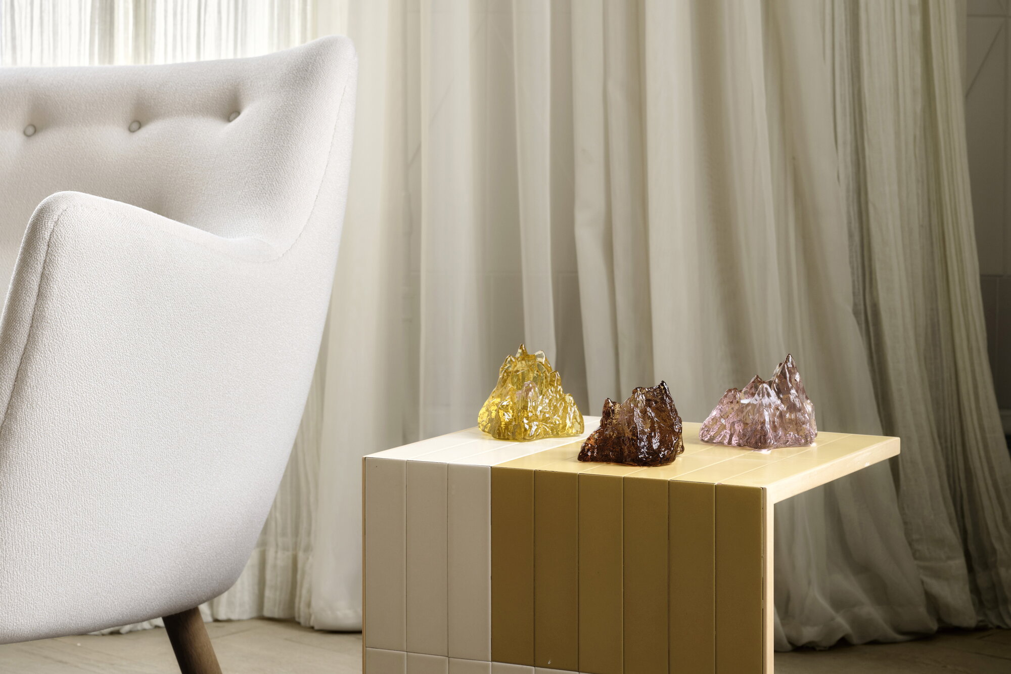 Kosta Boda The Rock votive, 91 mm, yellow | Finnish Design Shop