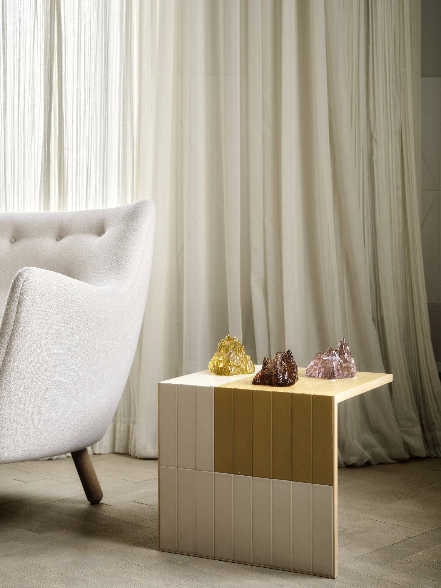 Kosta Boda The Rock votive, 91 mm, yellow | Finnish Design Shop