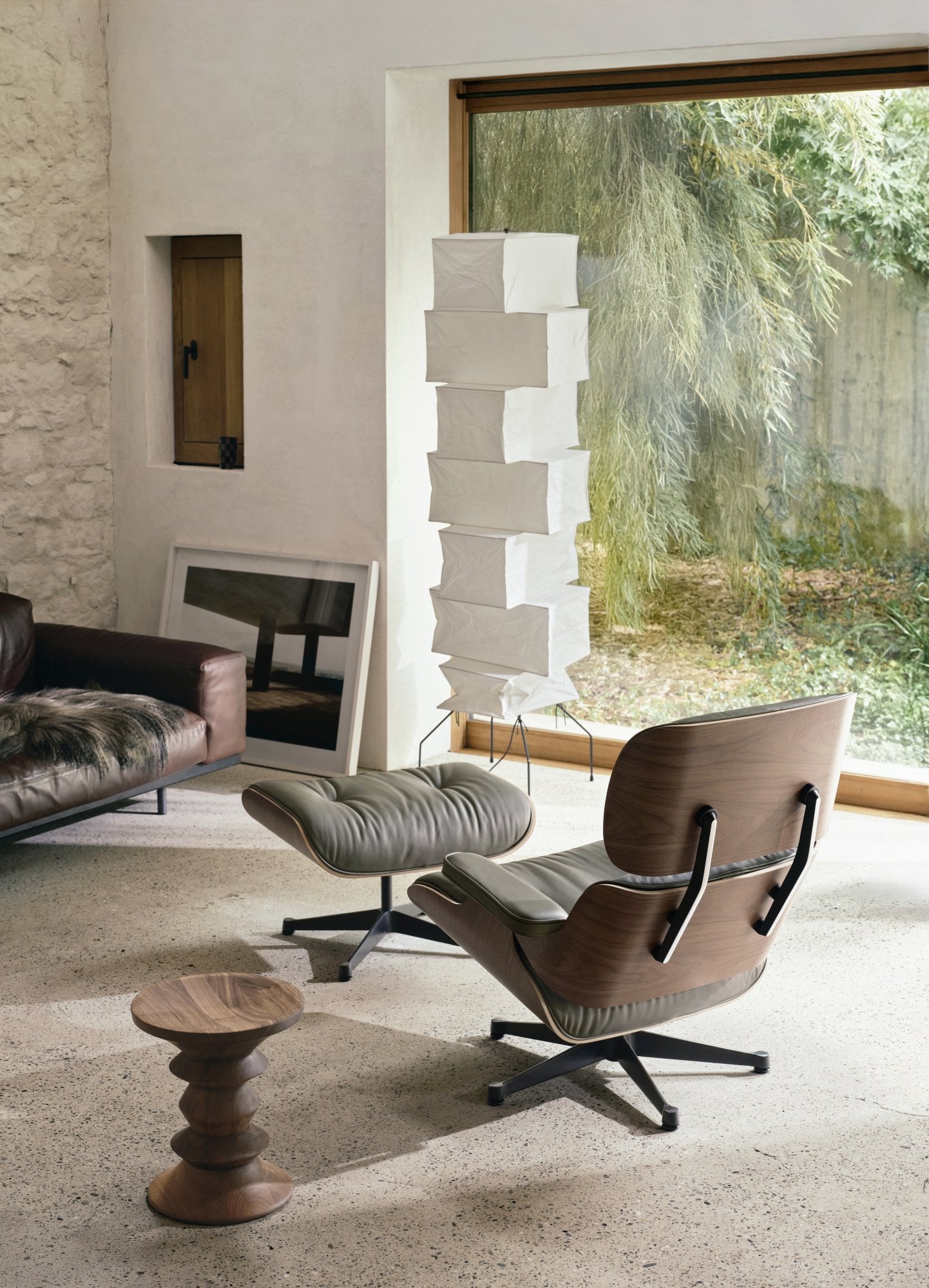 Vitra Stool, model A, dark walnut | Finnish Design Shop