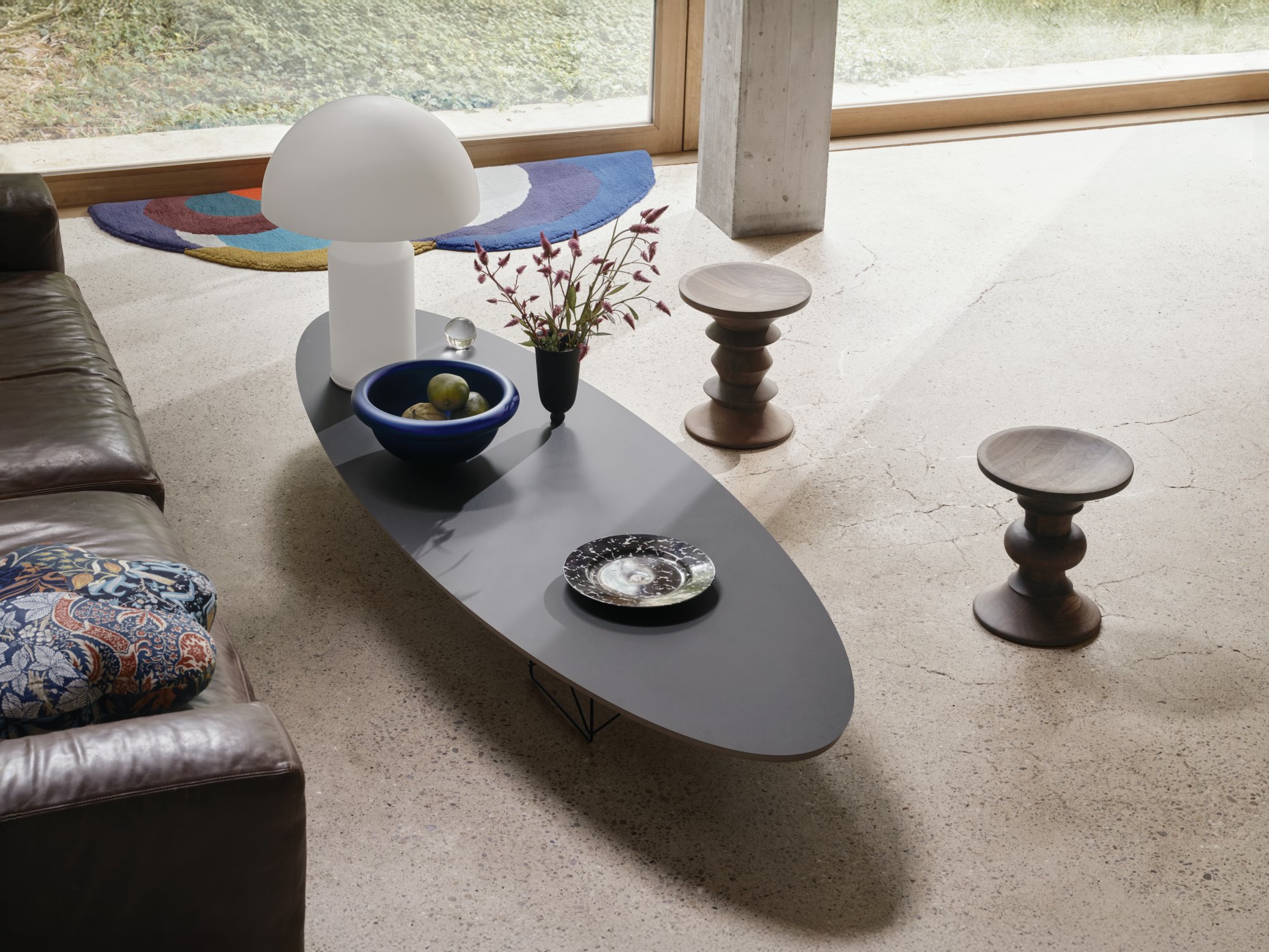 Vitra Stool, model C, dark walnut | Finnish Design Shop