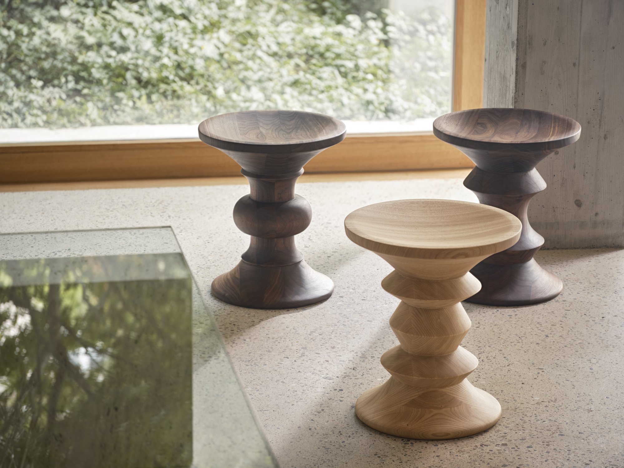 Vitra Stool, model B, dark walnut | Finnish Design Shop