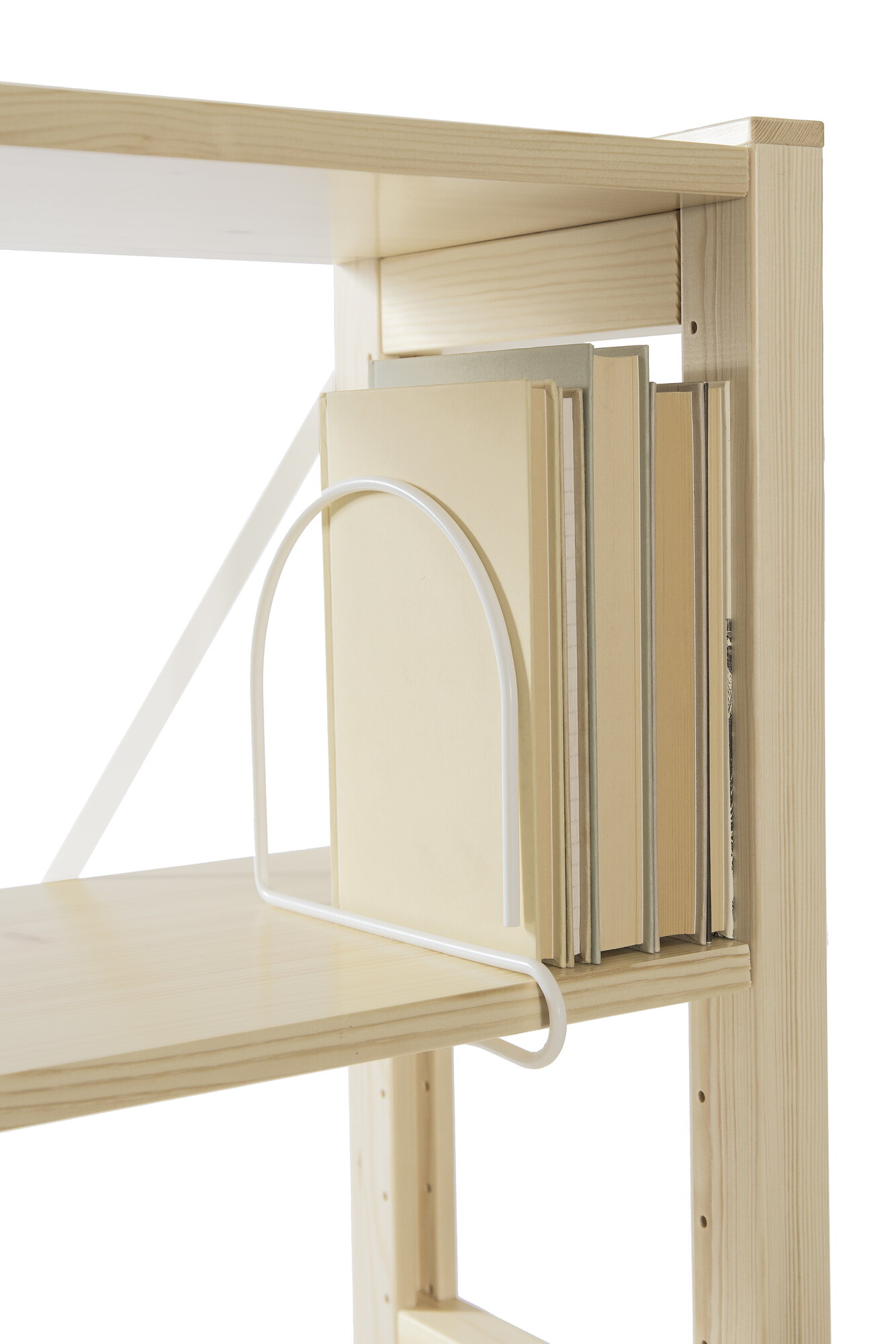 Lundia Wire bookend, round, white | Finnish Design Shop