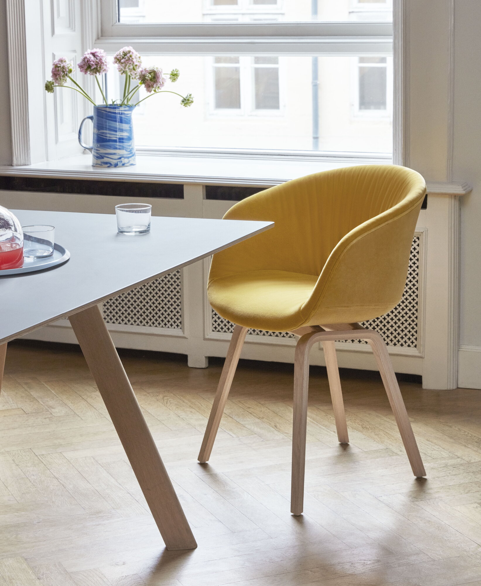 HAY CPH30 2.0 table, 200 x 90 cm, lacquered oak - grey linoleum ...