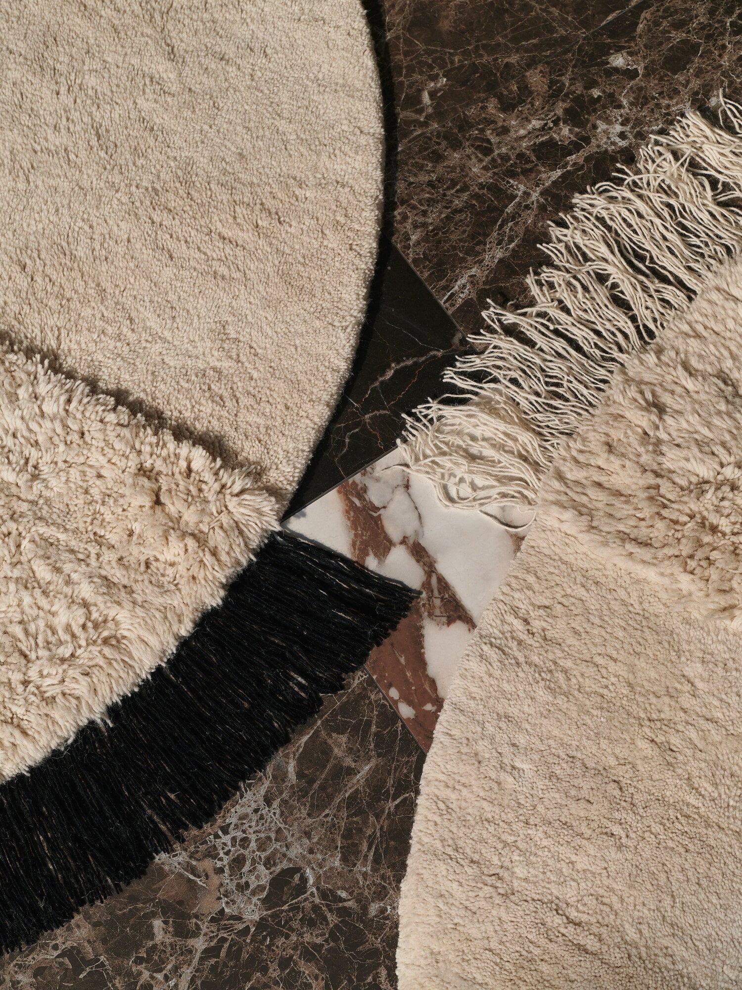 Woven Works Arc rug, black and white | Finnish Design Shop