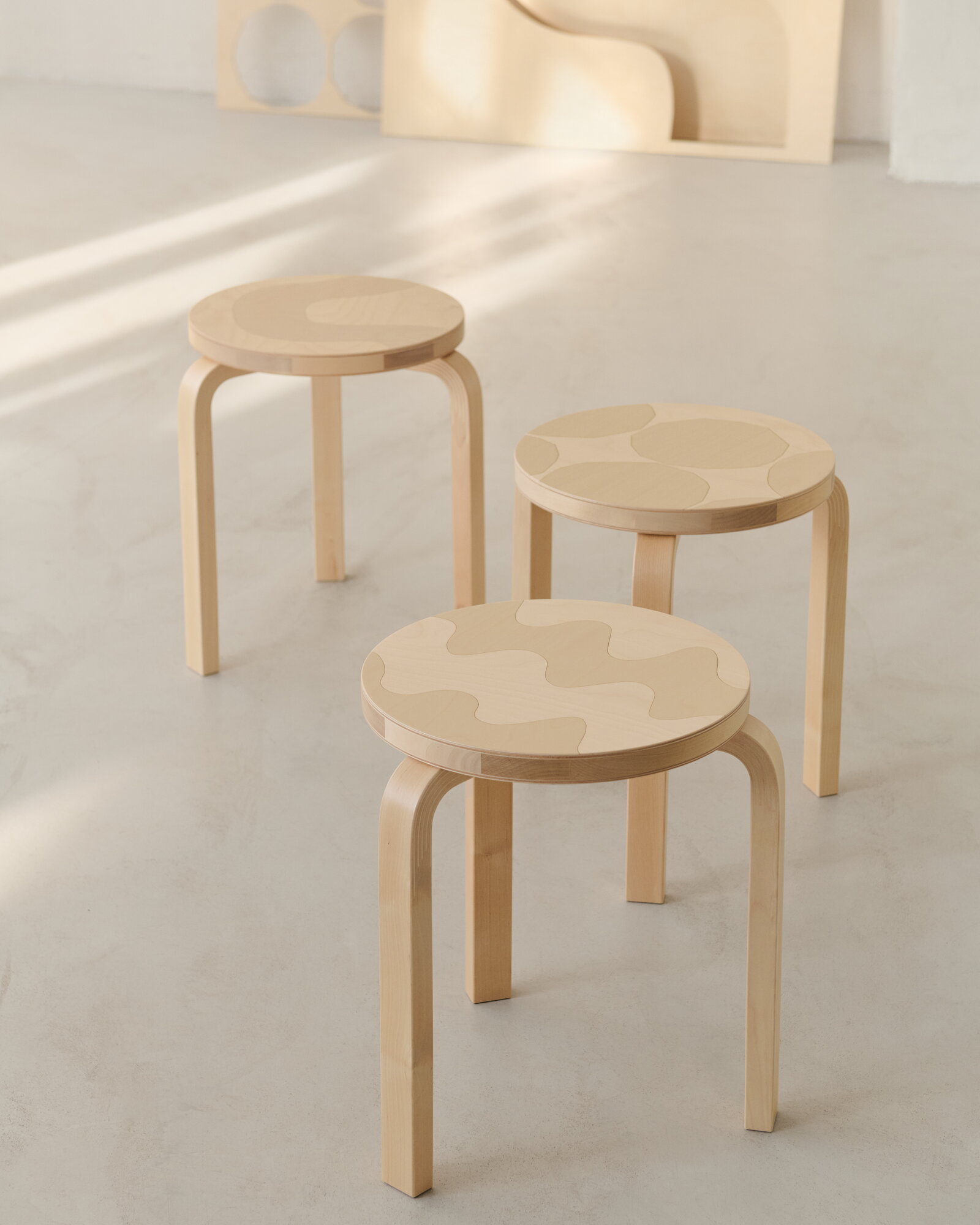 Artek Tabouret Aalto 60, Artek + Marimekko, Seireeni | Finnish Design Shop