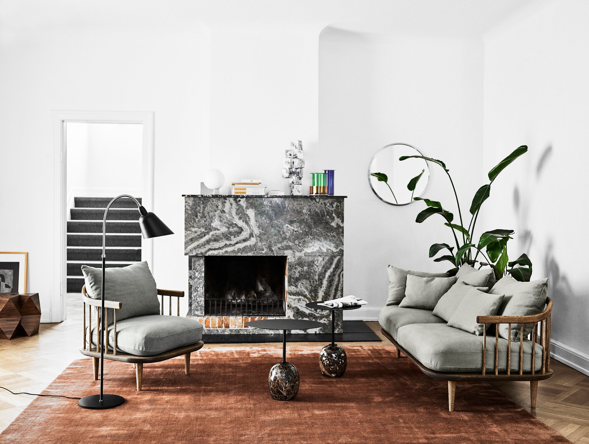 &Tradition Lato LN9 coffee table, black - Emperador marble | Finnish ...