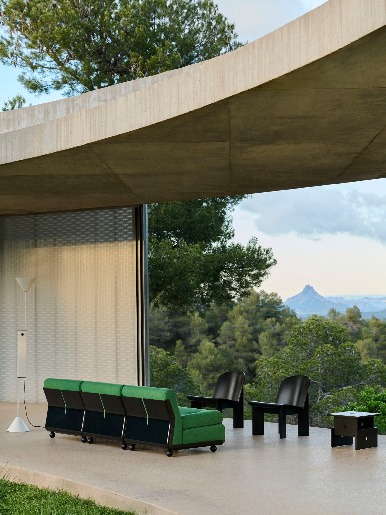 HAY Chisel lounge chair, black Sense leather - black oak | Finnish ...