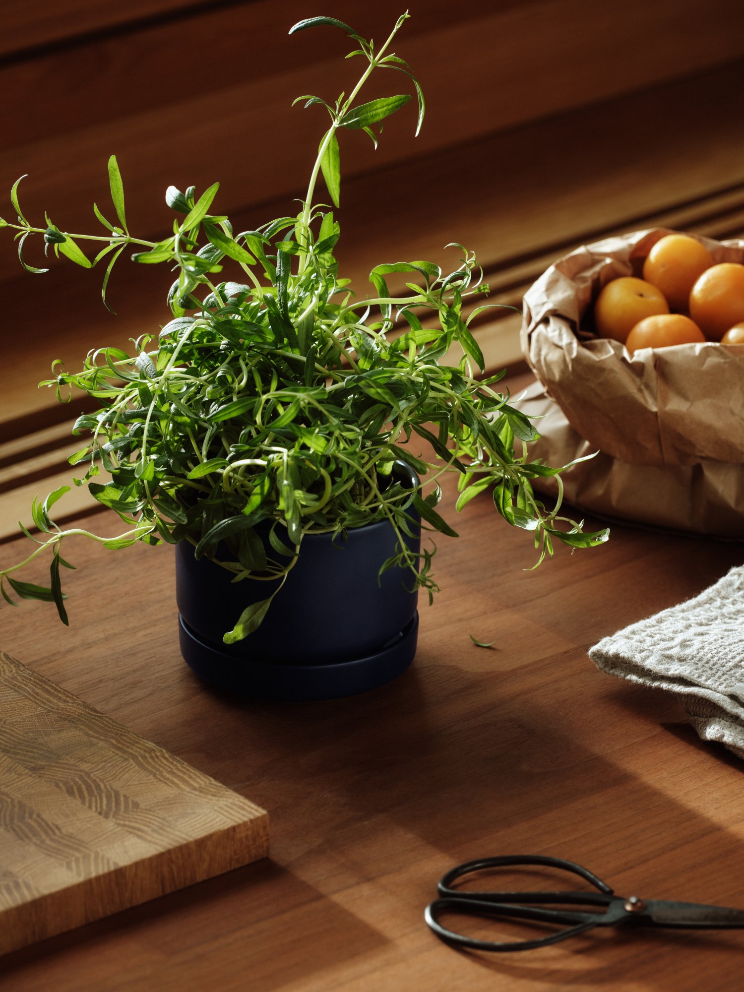 Arabia SN plant pot, 16 cm, matt blue | Finnish Design Shop UK