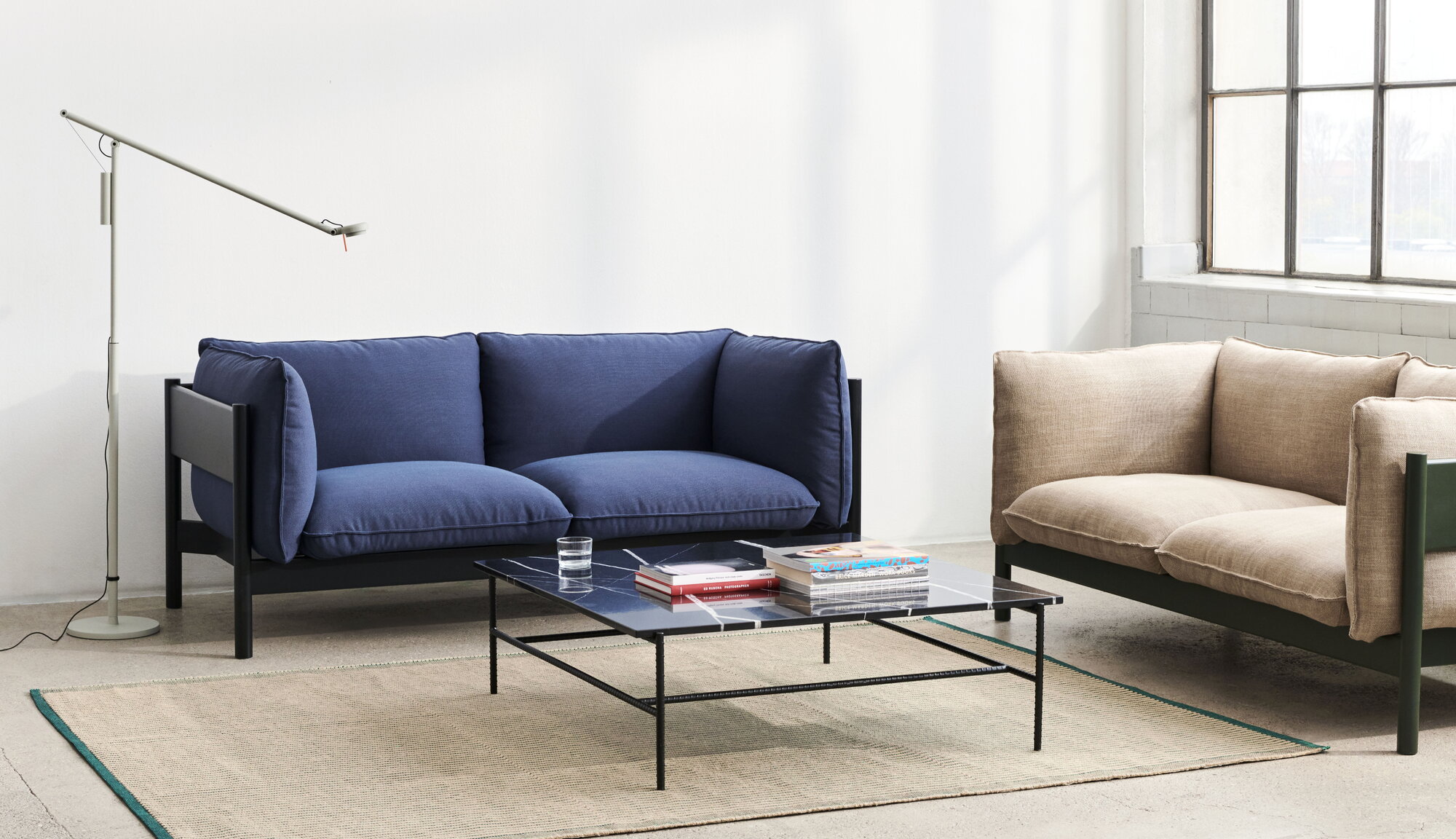 HAY Arbour Eco 2-seater sofa, Vidar 472 - black beech | Finnish Design Shop