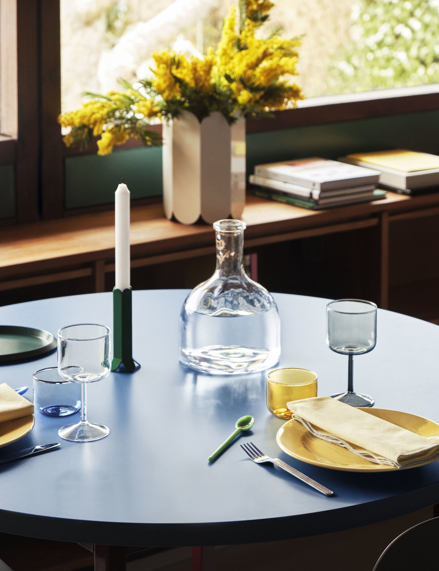 HAY Tint wineglass, 2 pcs, blue - clear | Finnish Design Shop