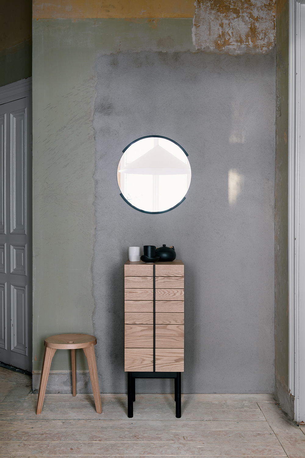 Ariake Split mirror, large, oak | Finnish Design Shop