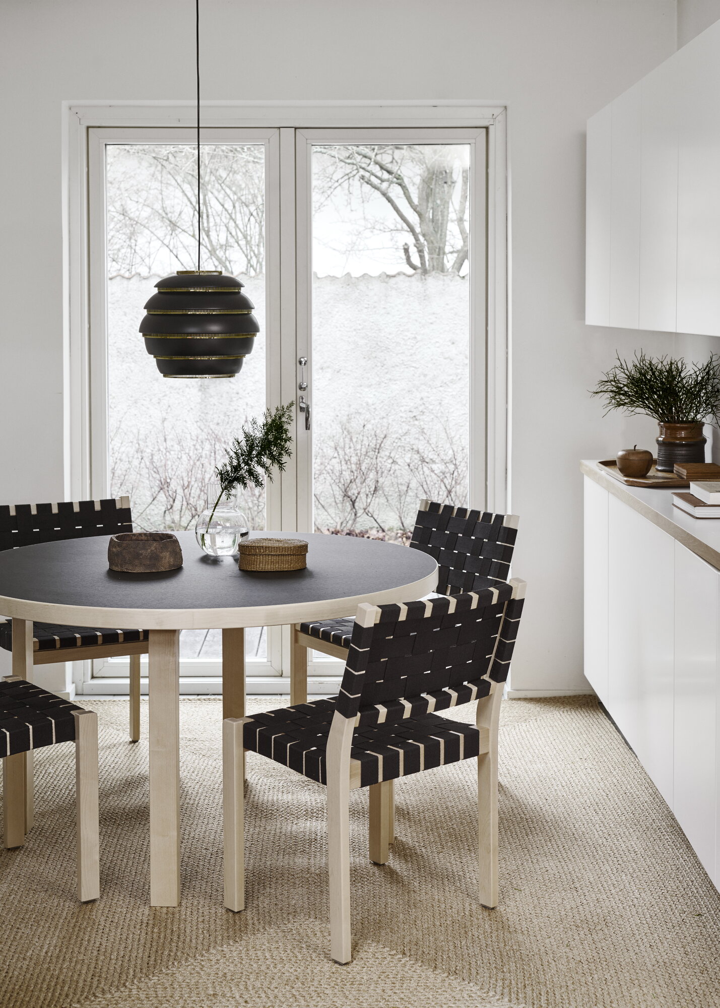 Artek Aalto table 91, birch - black linoleum | Finnish Design Shop