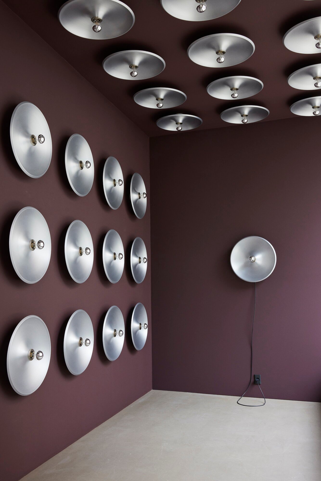 Astep Model 262 wall/ceiling lamp, satinated aluminium | Finnish Design ...