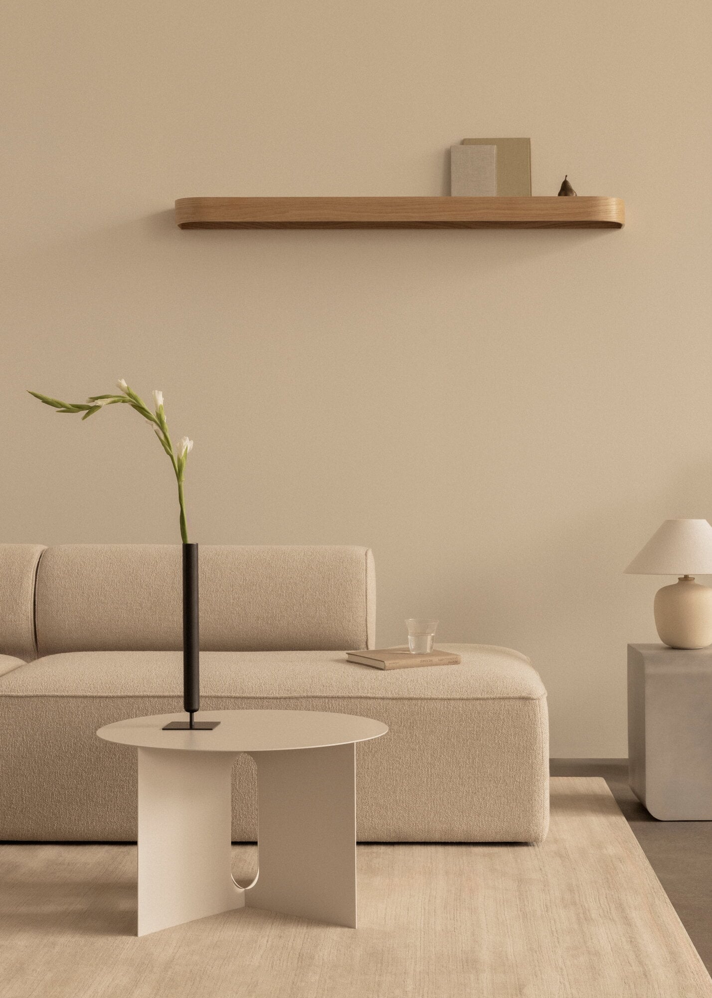 Audo Copenhagen Androgyne side table, 63 cm, ivory | Finnish Design Shop