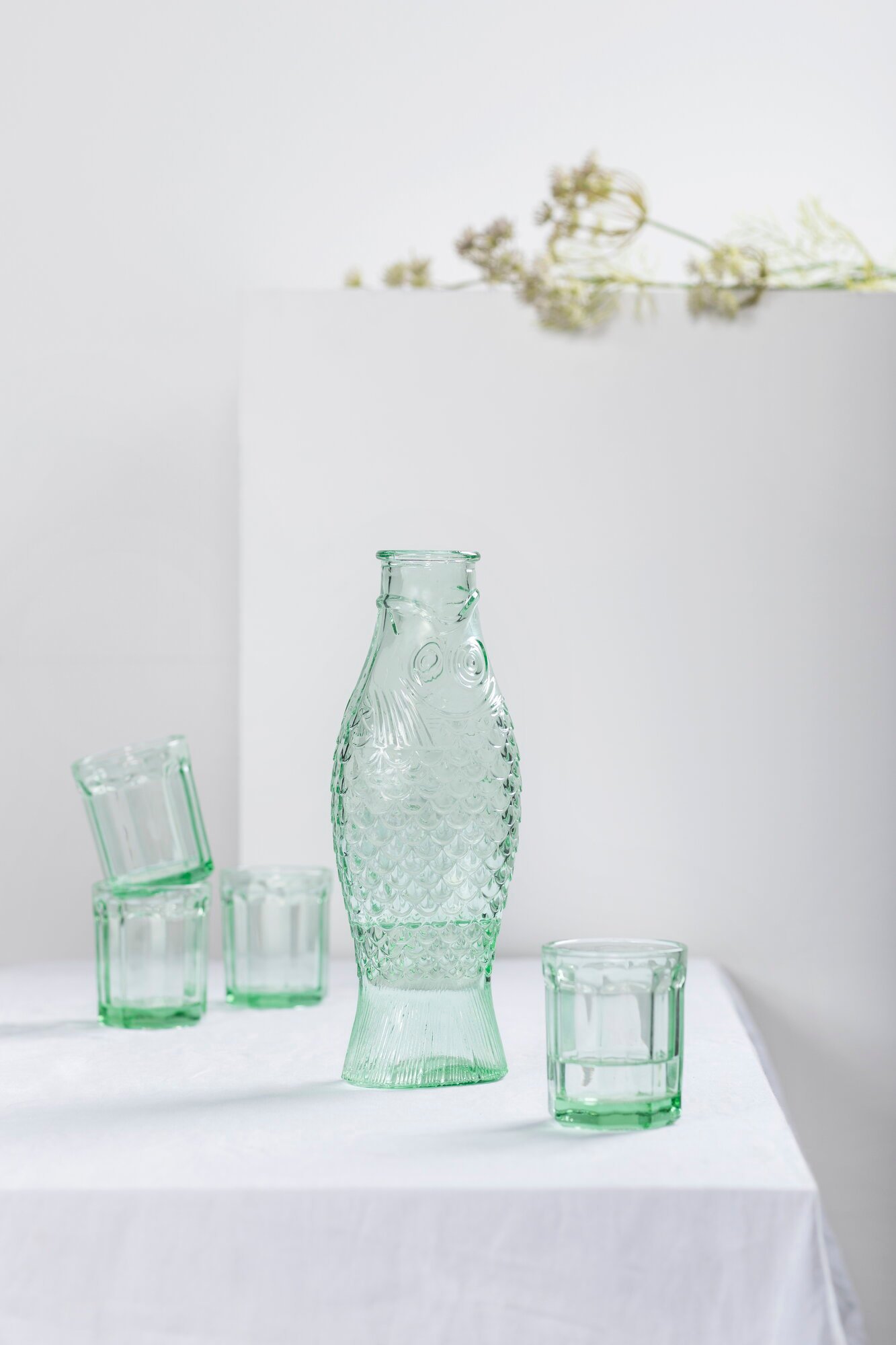 Serax Fish & Fish bottle, green | Finnish Design Shop
