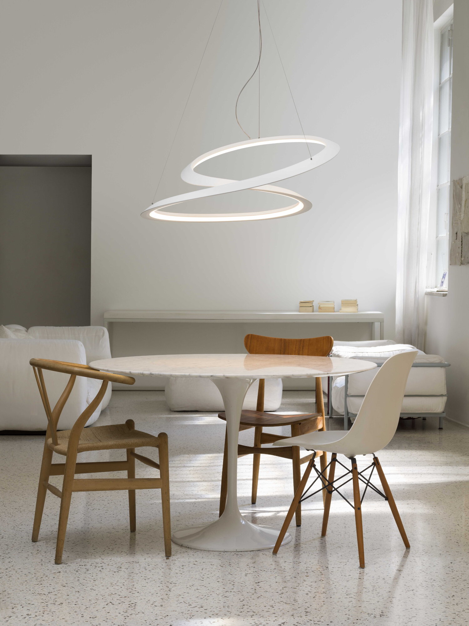 Nemo Lighting Kepler Minor riippuvalaisin, alasvalaiseva 2700K, valkoinen | Finnish Design Shop