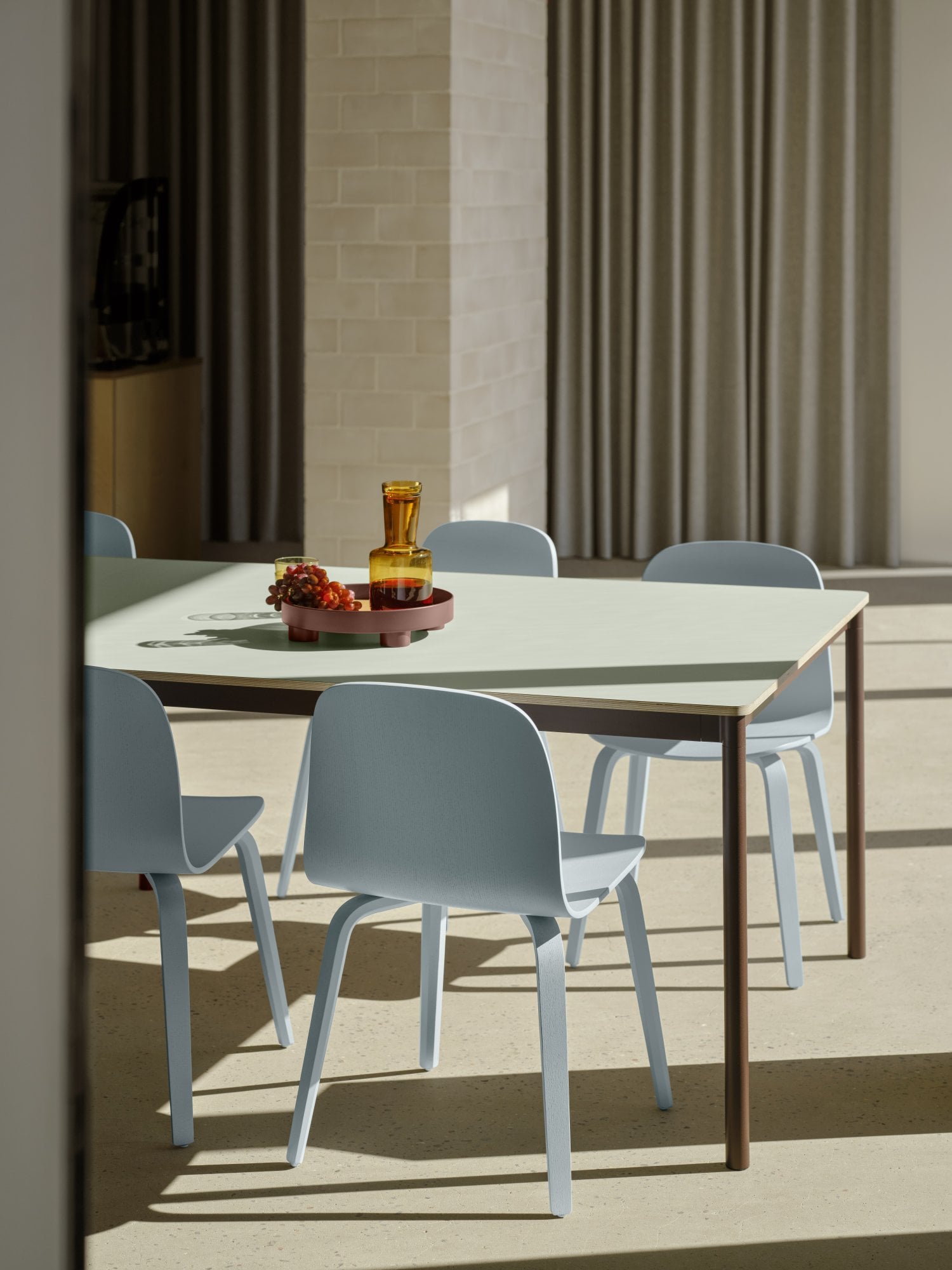 Muuto Visu chair, wood base, light blue | Finnish Design Shop