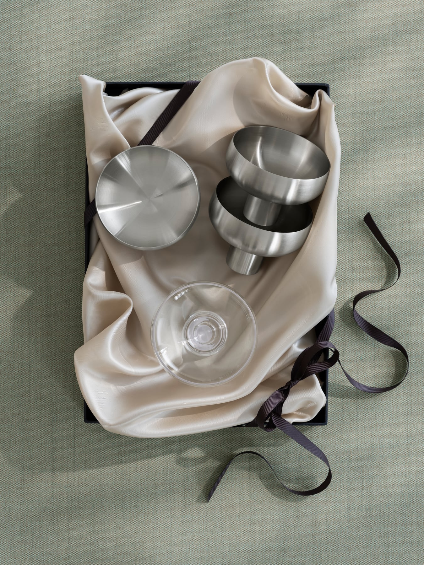 Blomus Koyoi Steel champagne bowls, set of 2, matt stainless steel ...