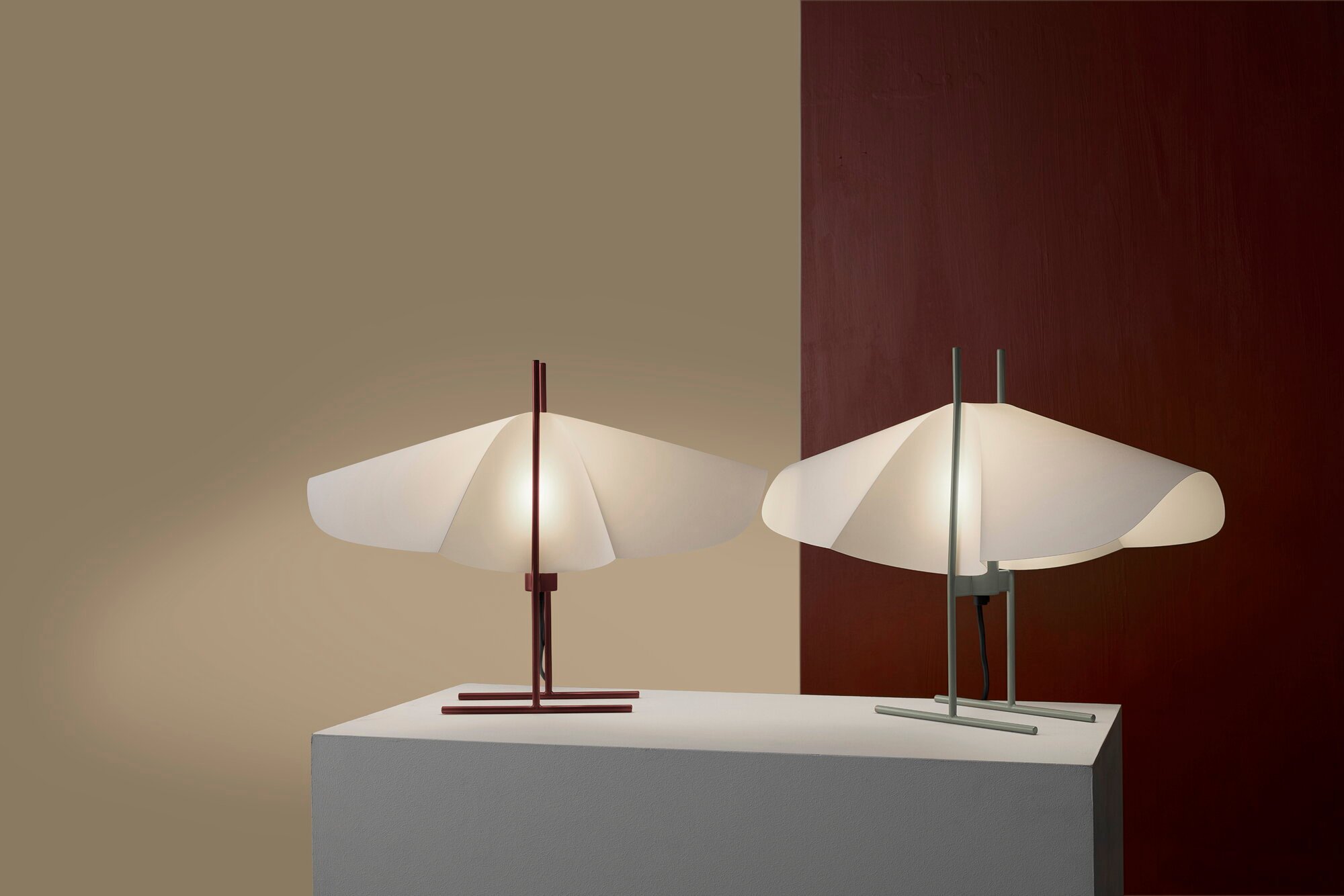 Motarasu Cho table lamp, white - matcha | Finnish Design Shop IE