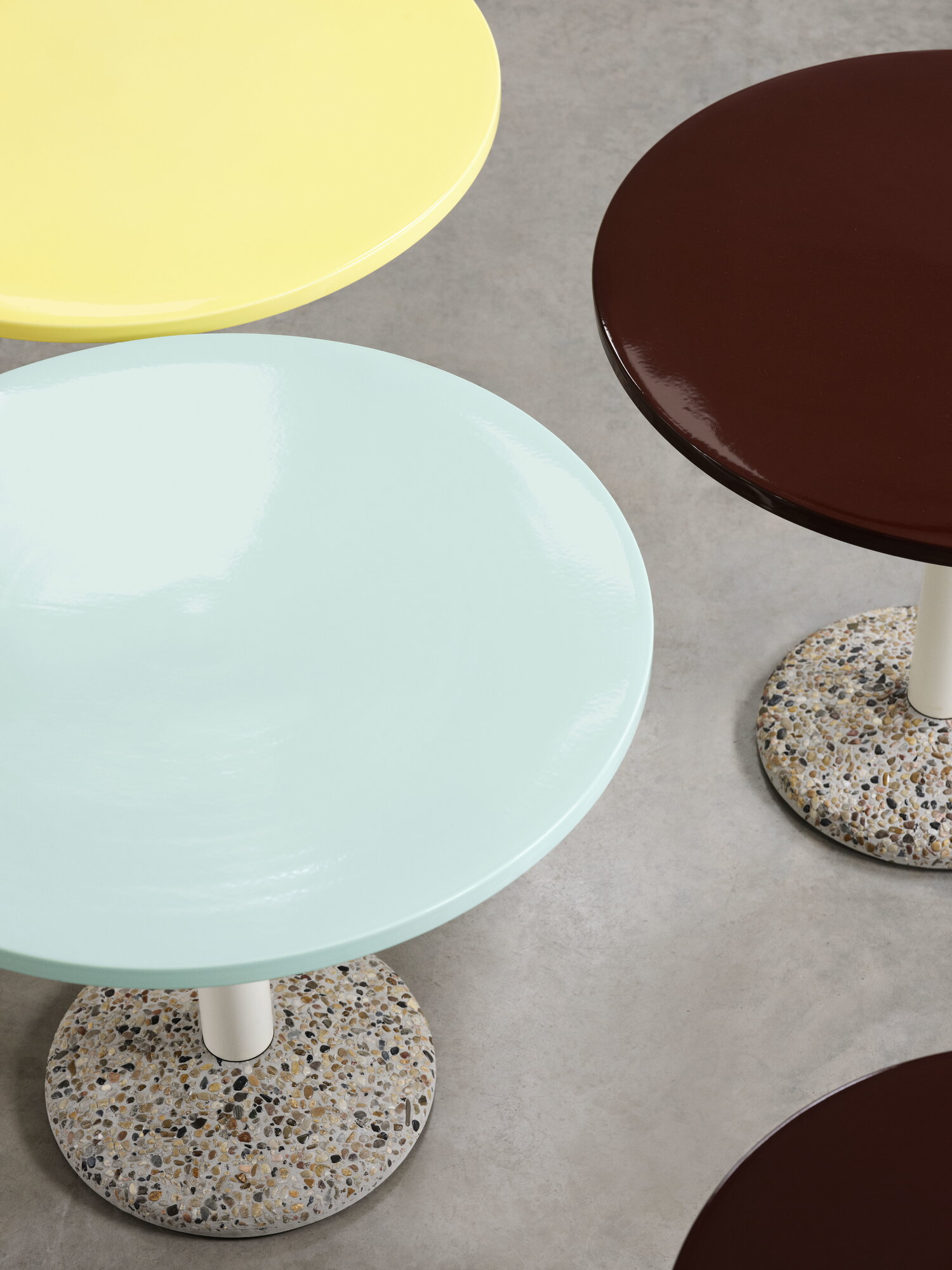 HAY Ceramic table, 70 cm, bright yellow | Finnish Design Shop