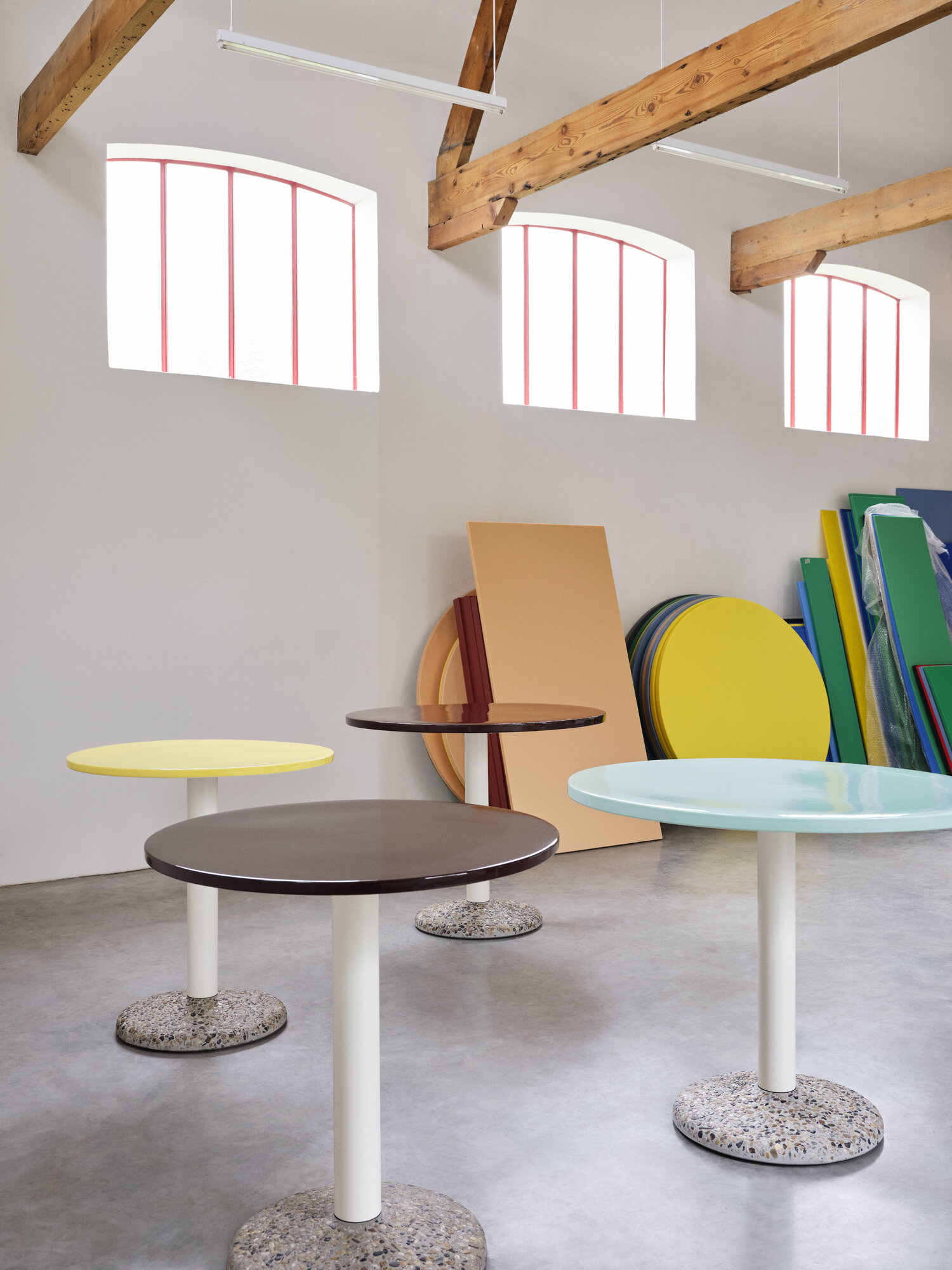 HAY Ceramic table, 70 cm, bright yellow | Finnish Design Shop