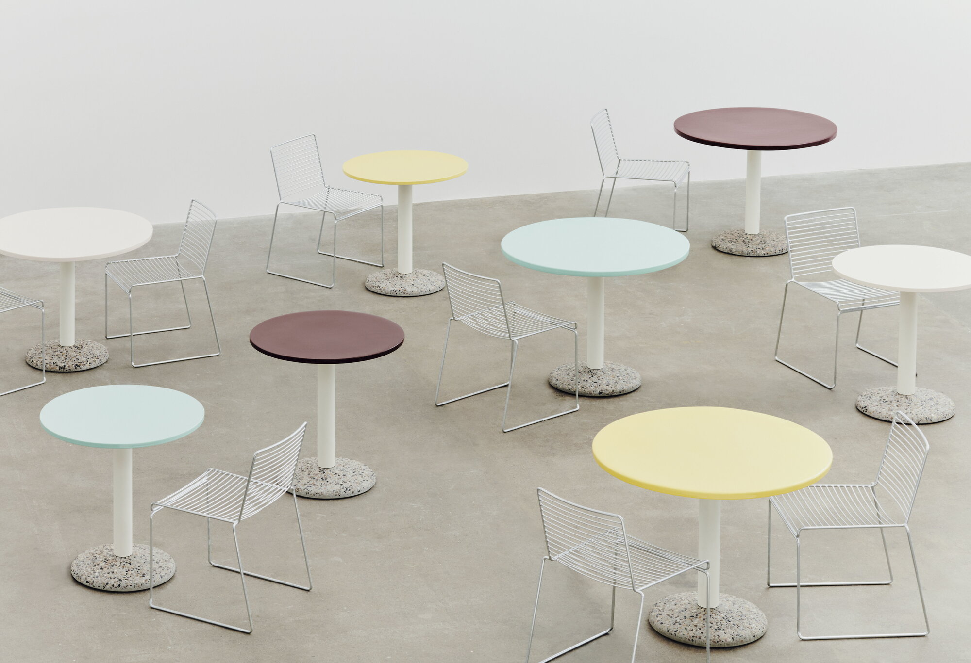 HAY Ceramic table, 90 cm, bright yellow | Finnish Design Shop