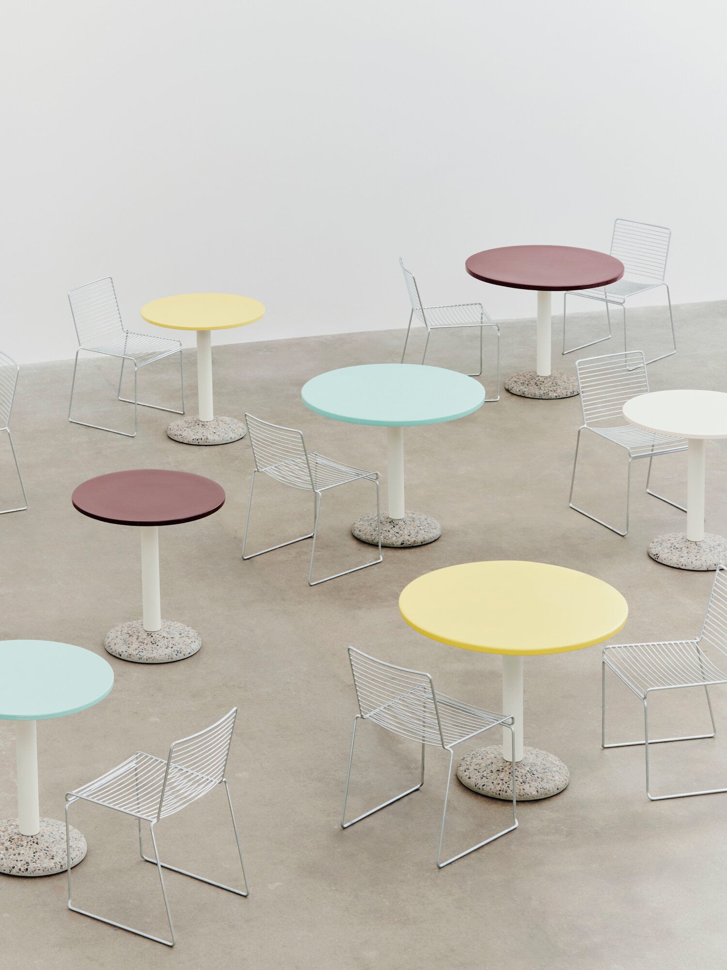 HAY Ceramic table, 70 cm, bright yellow | Finnish Design Shop