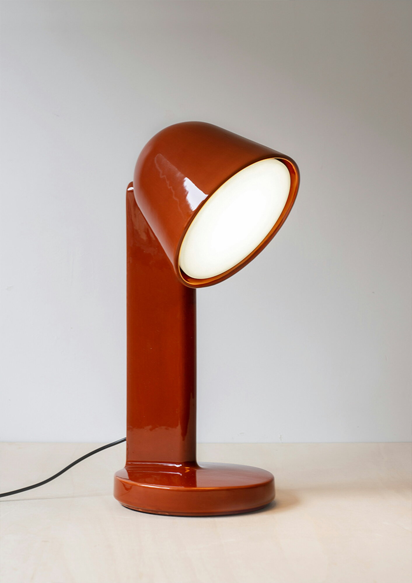 Flos Ceramique down table lamp, rust red | Finnish Design Shop UK