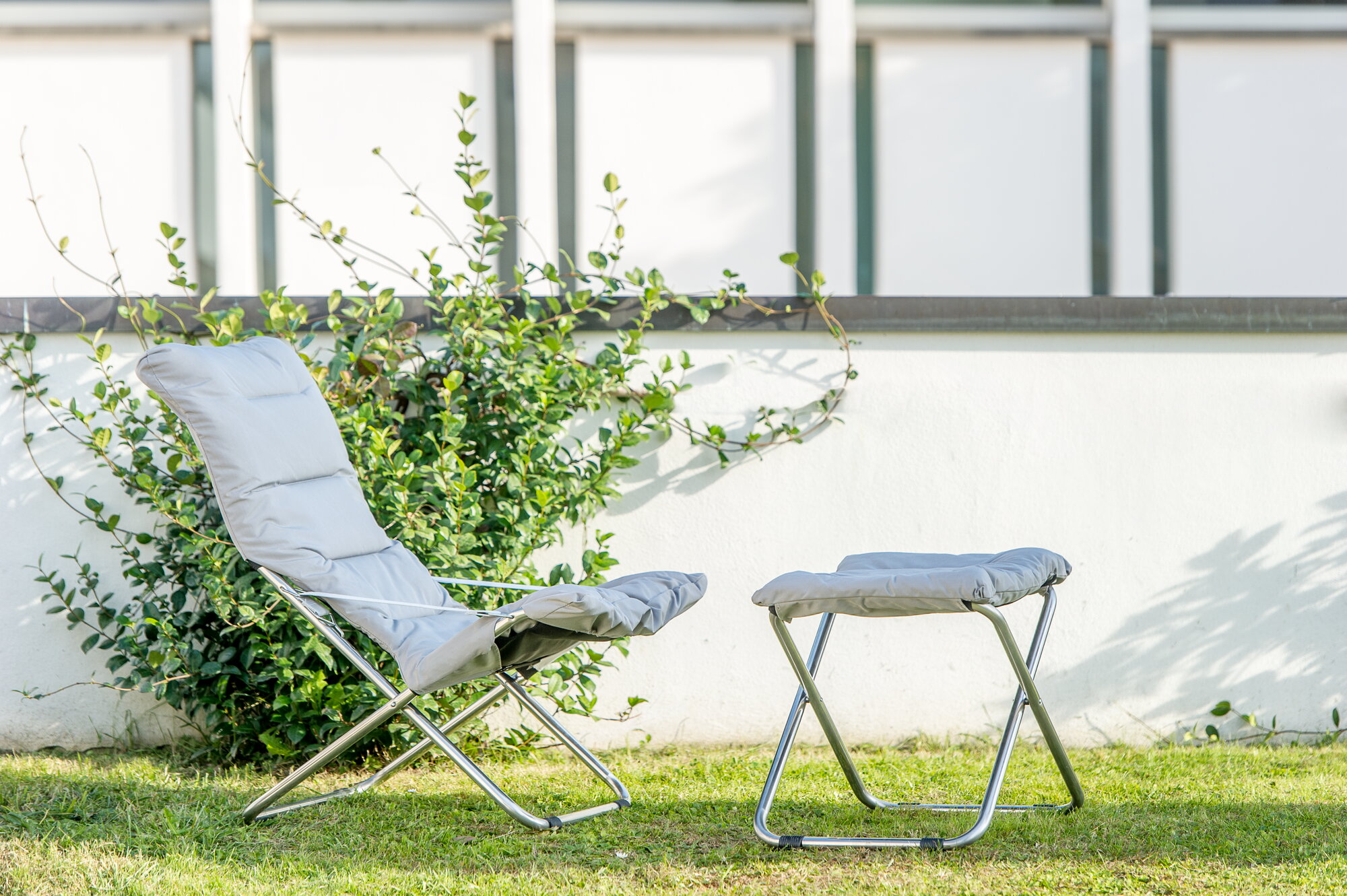 Fiam Chico Soft Outdoor footstool, aluminium - grey | Finnish Design Shop