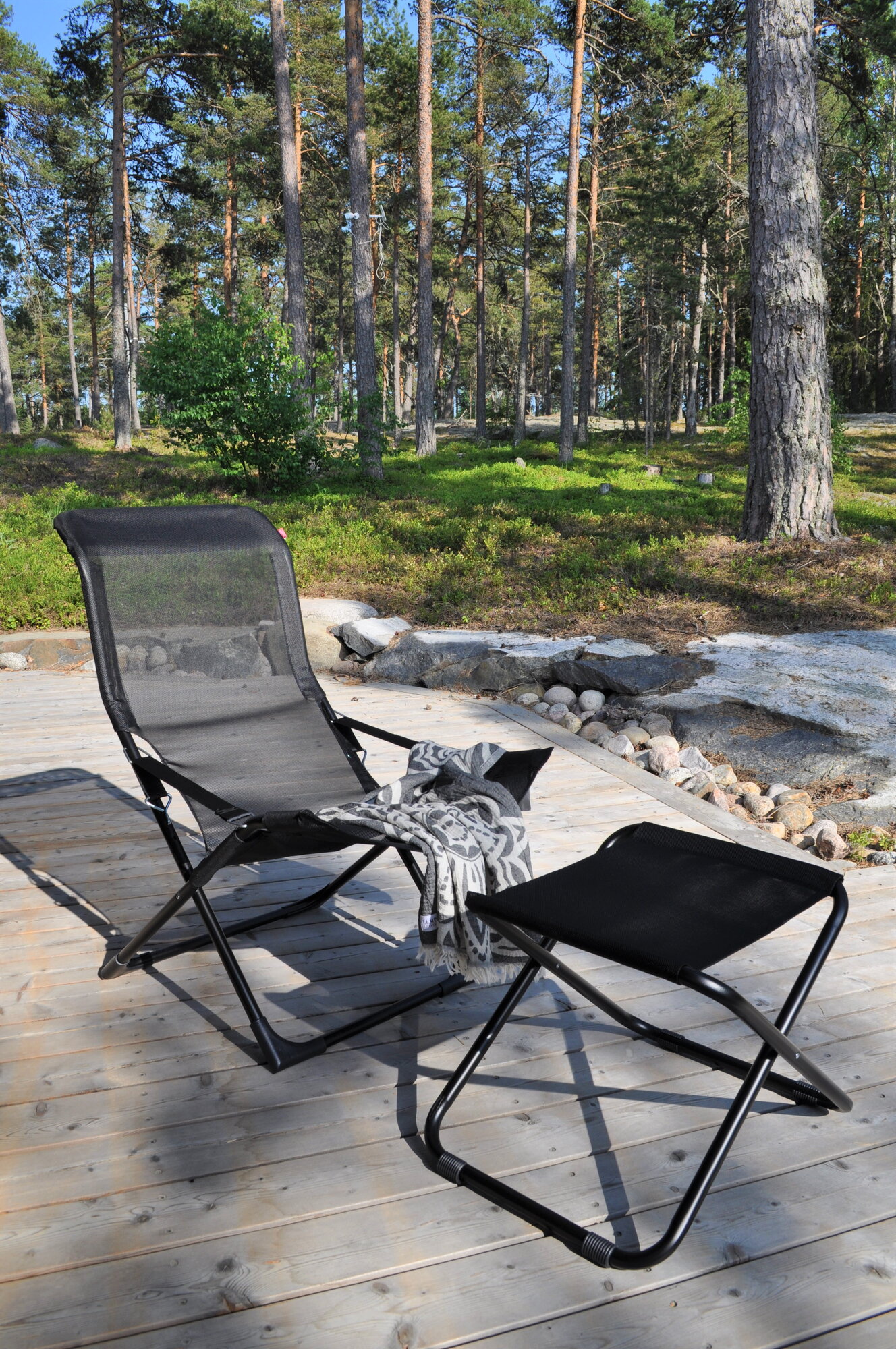 Fiam Chico Outdoor footstool, black | Finnish Design Shop