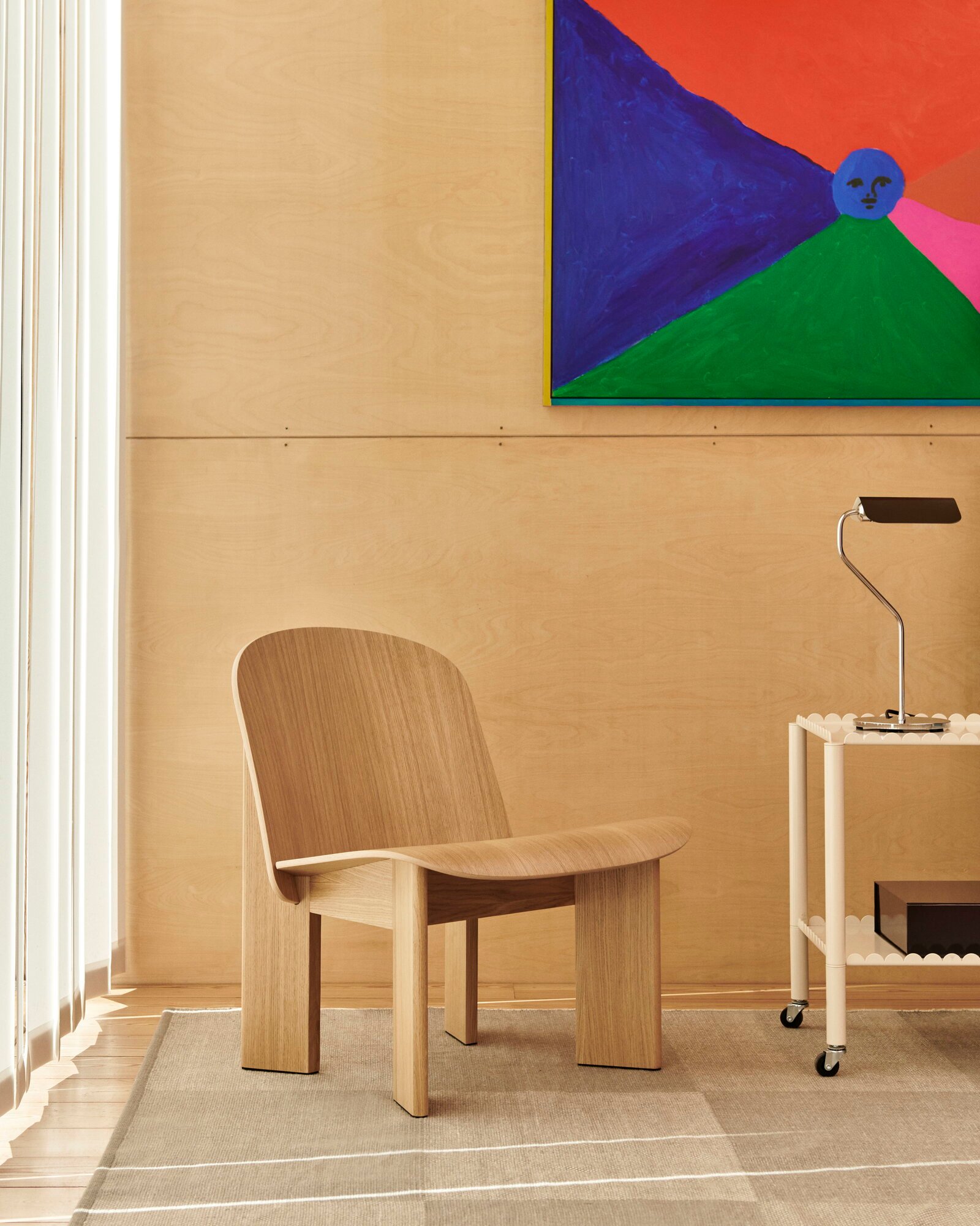 HAY Arcs tarjoiluvaunu, matala, eggshell | Finnish Design Shop