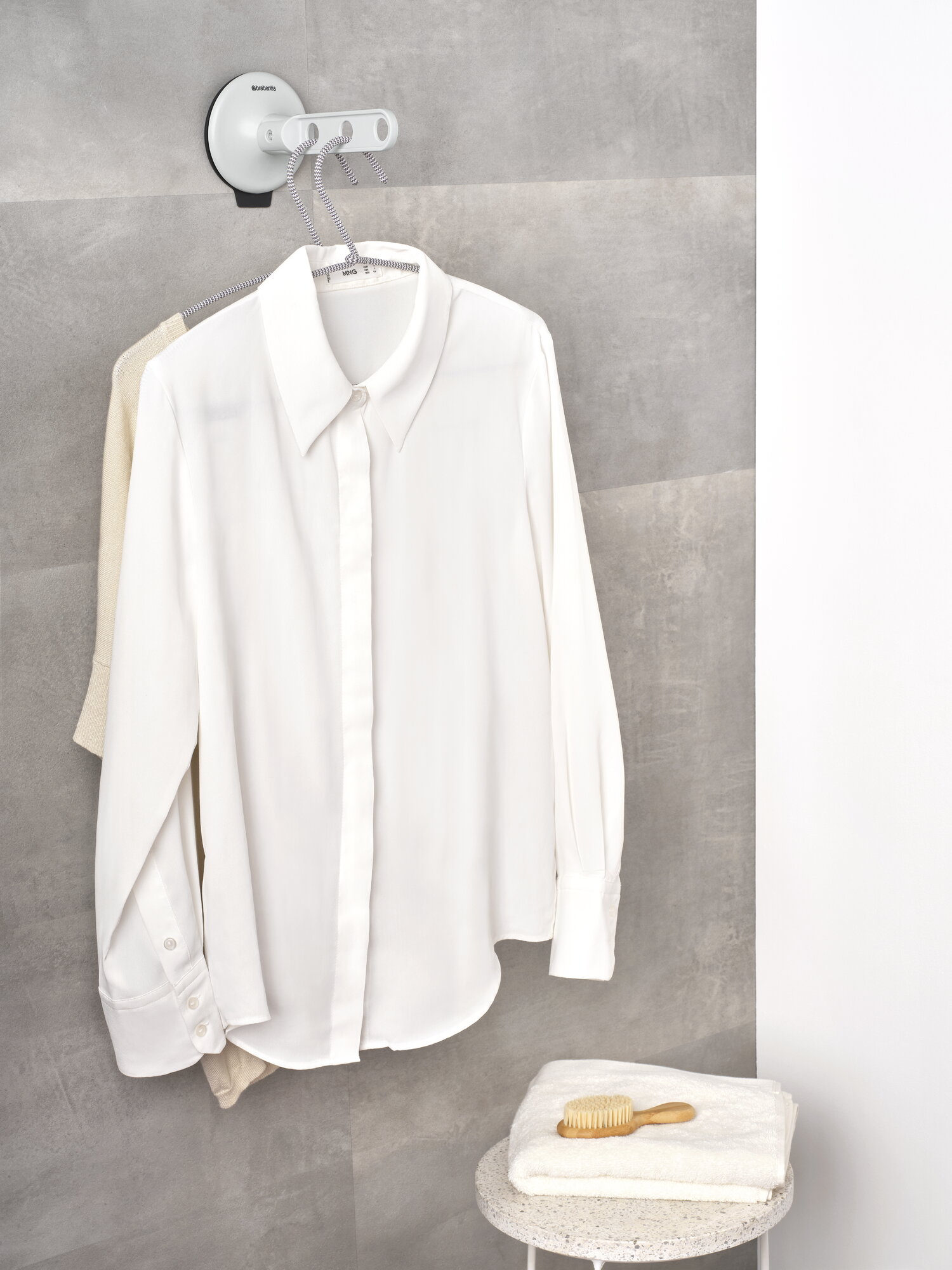 Brabantia Clothes hook with suction cup, light grey | Finnish Design ...