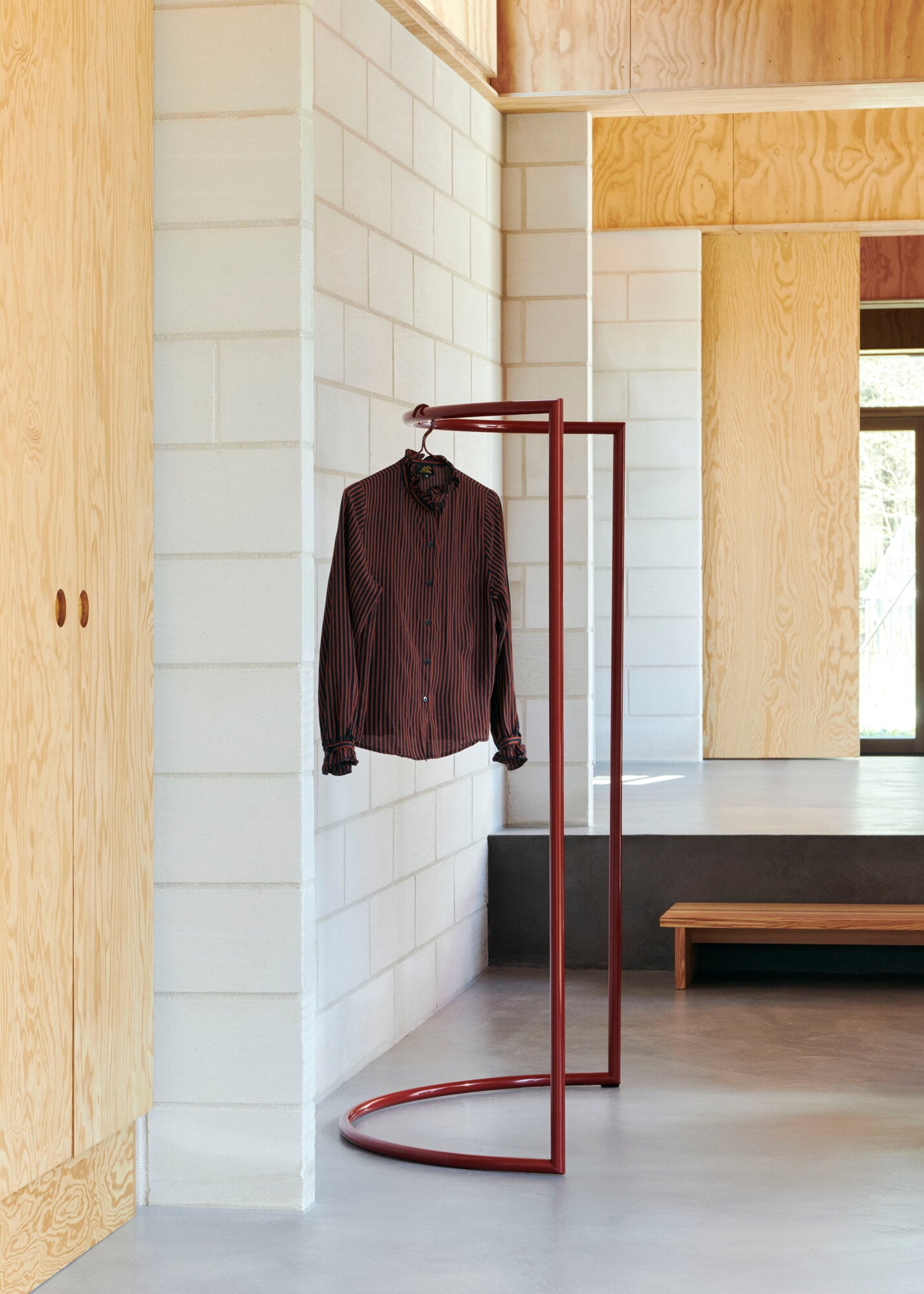 HAY Colour Rack clothes rack, C-shape, maroon red | Finnish Design Shop UK