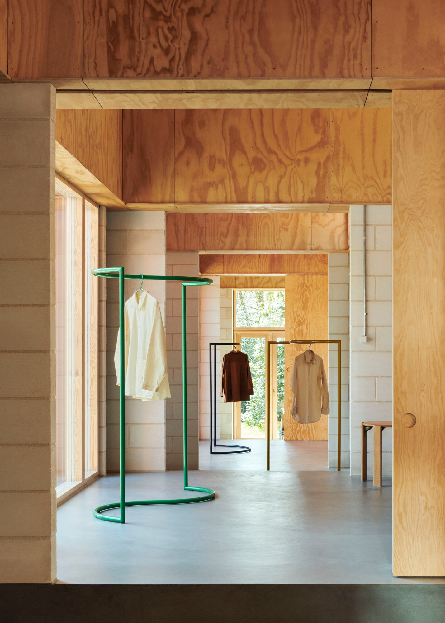 HAY Colour Rack clothes rack, C-shape, steel blue | Finnish Design Shop