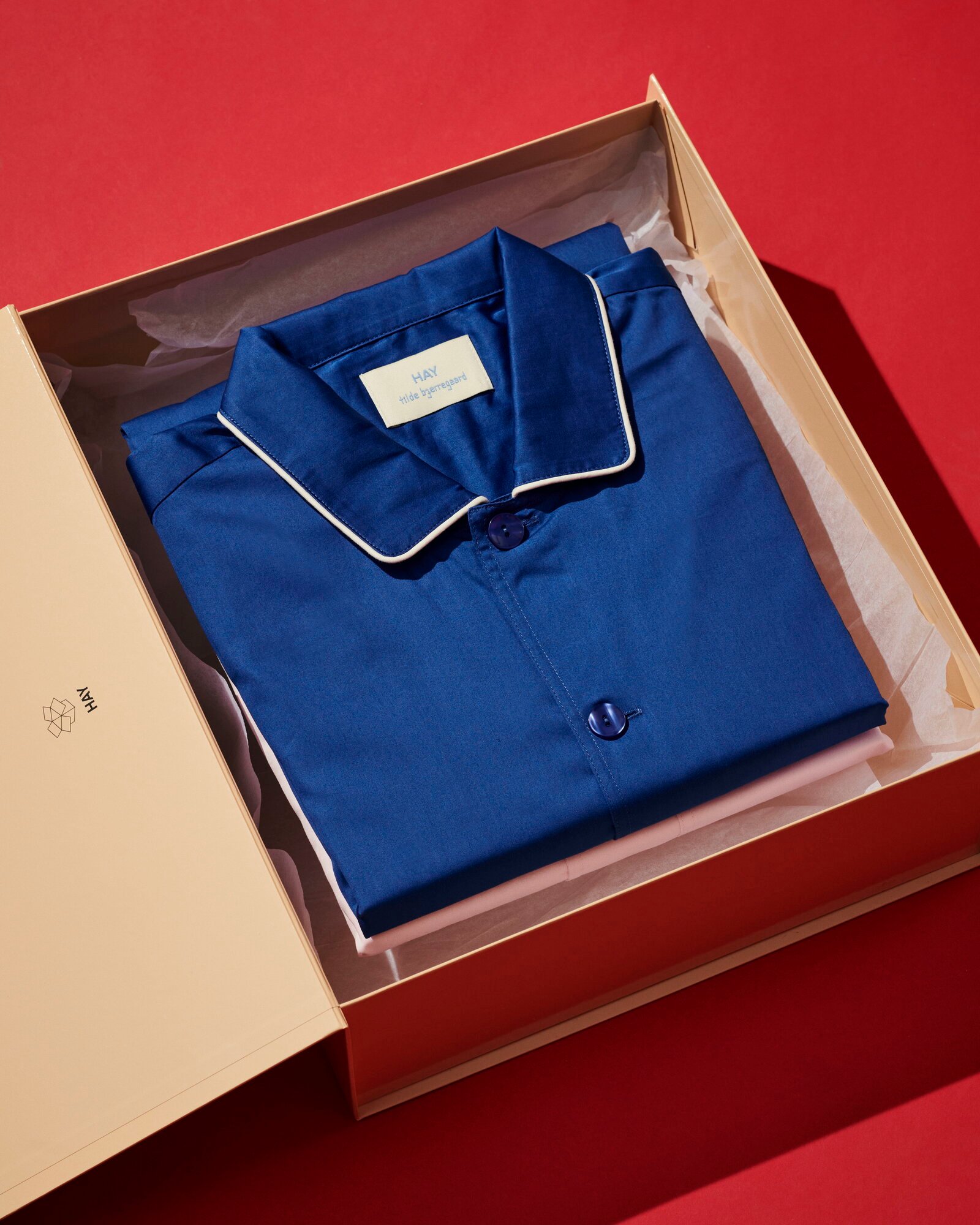 HAY Outline pyjama shirt, long-sleeved, vivid blue | Finnish Design Shop