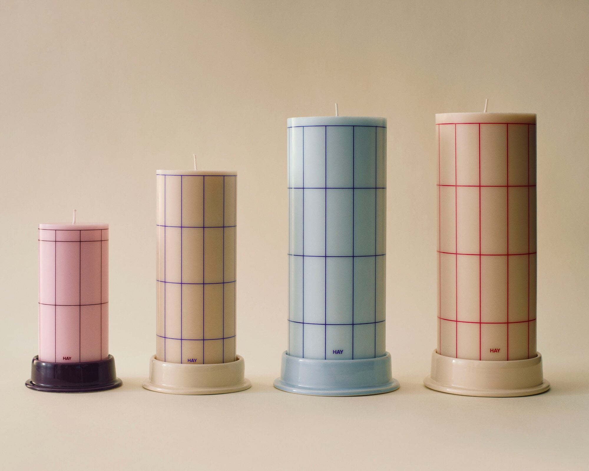 HAY Column candle, L, light blue - blue | Finnish Design Shop UK