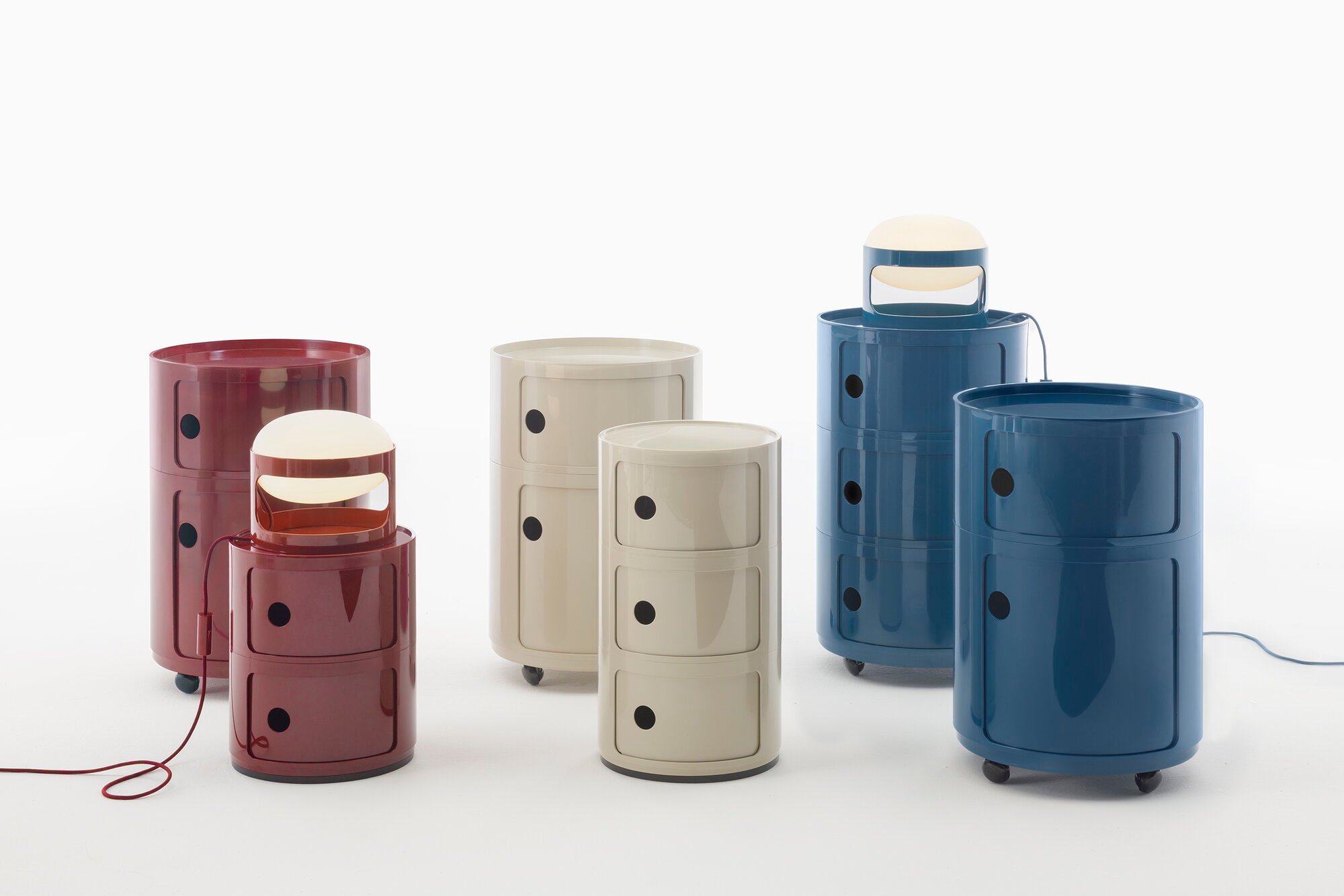 Kartell Componibili Big storage unit, 3 modules, blue | Finnish Design Shop