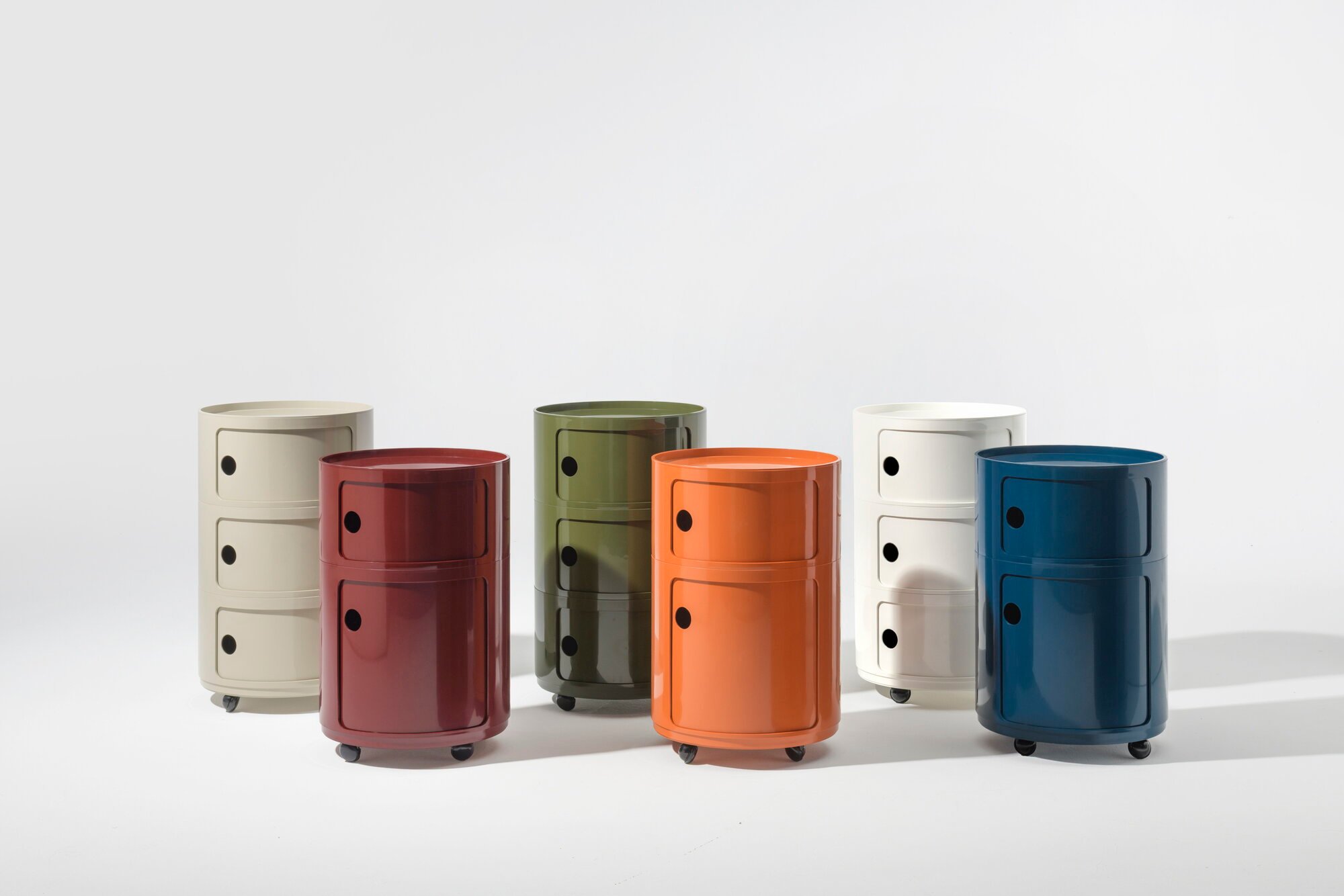 Kartell Componibili Big storage unit, 2 modules, burgundy | Finnish ...