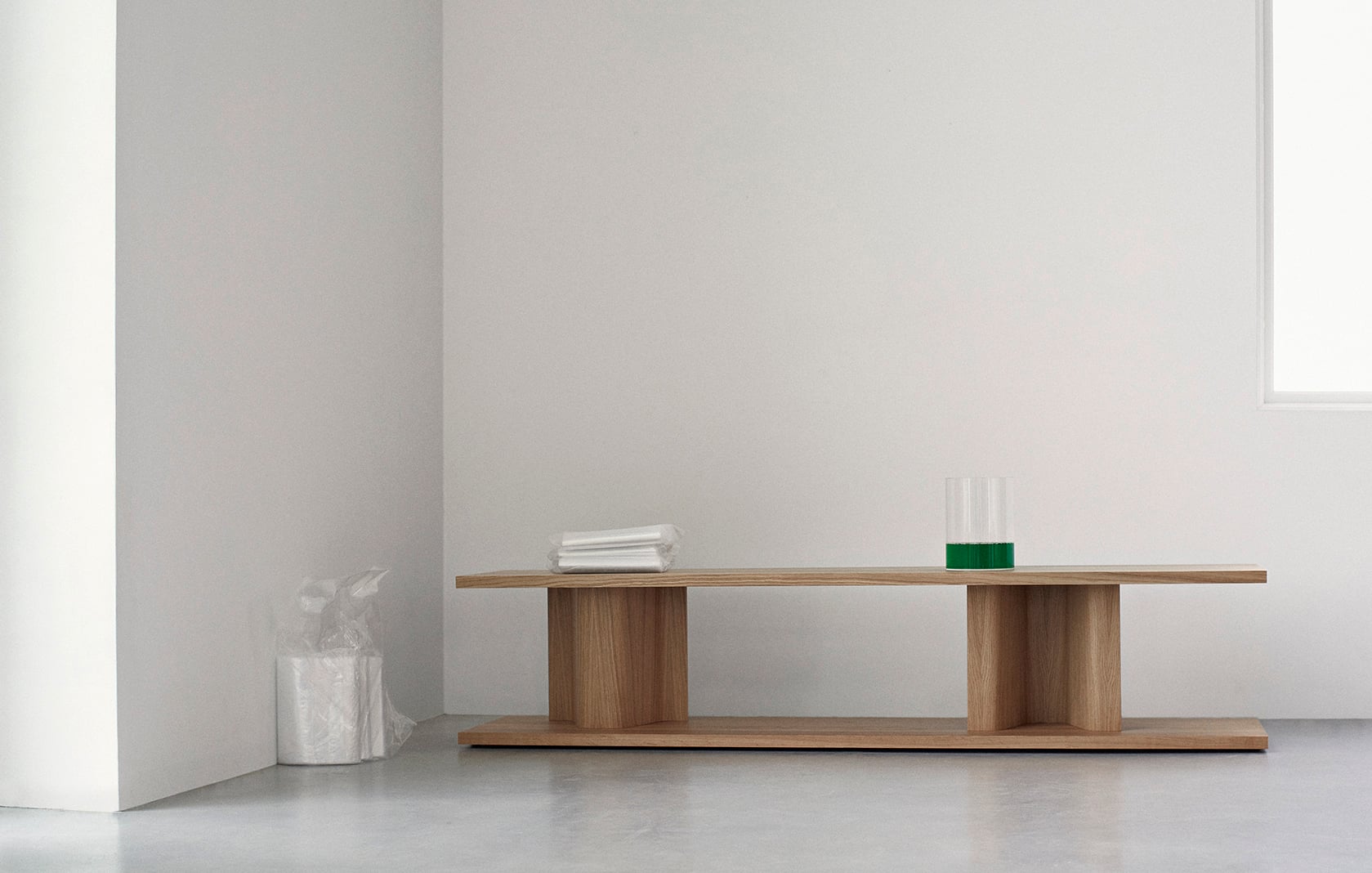 Massproductions Bit side table, natural oak | Finnish Design Shop