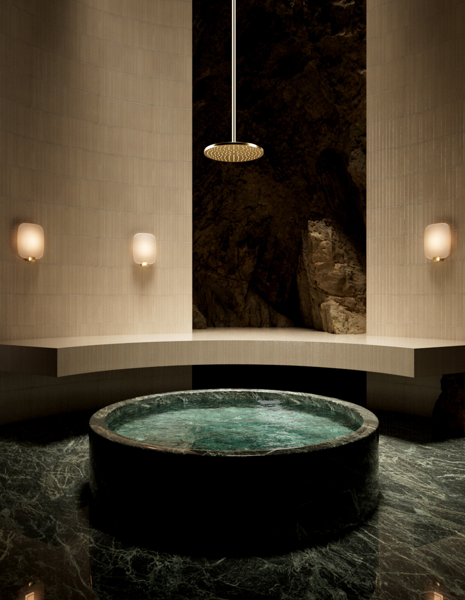 DCWéditions Light Me Tender Vertical wall lamp, brass | Finnish Design Shop