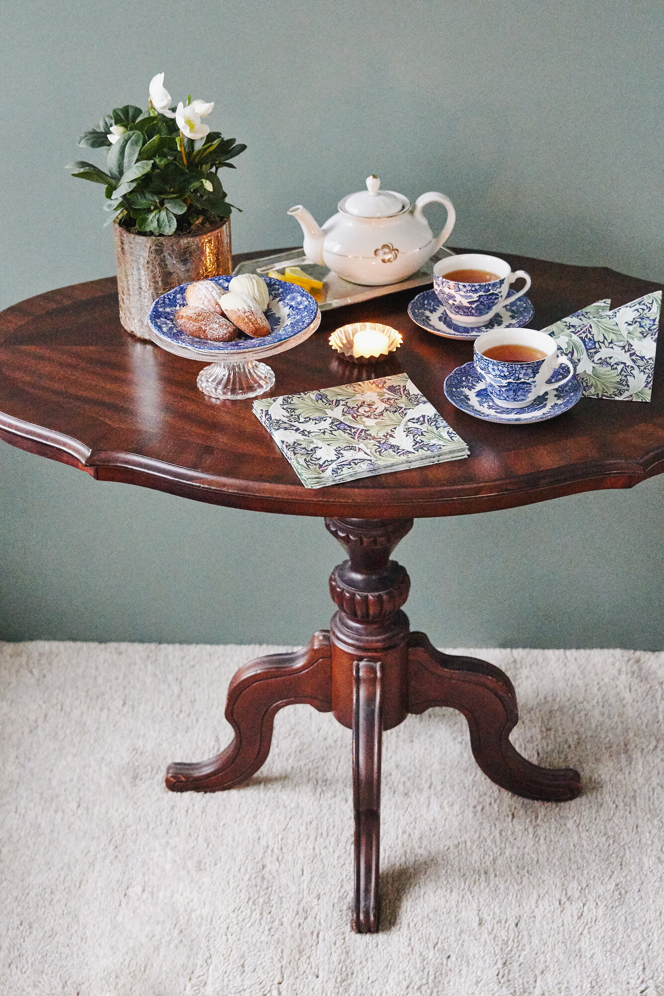 Havi William Morris tovagliolo di carta, Granville, 20 pezzi, blu verde | Finnish Design Shop