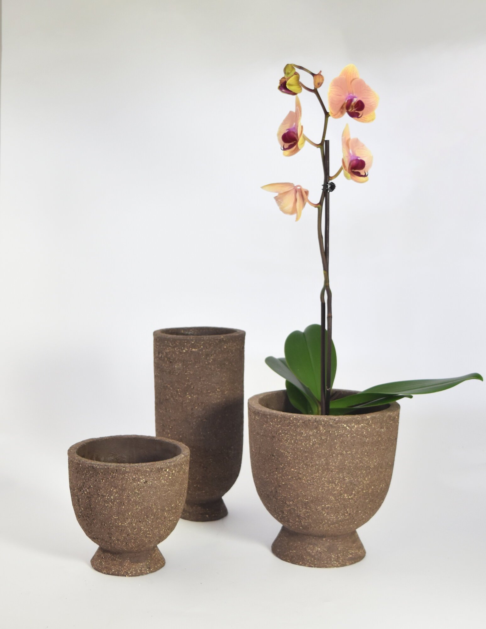 AYTM Terra flower pot, 15 x 15 cm, java brown | Finnish Design Shop