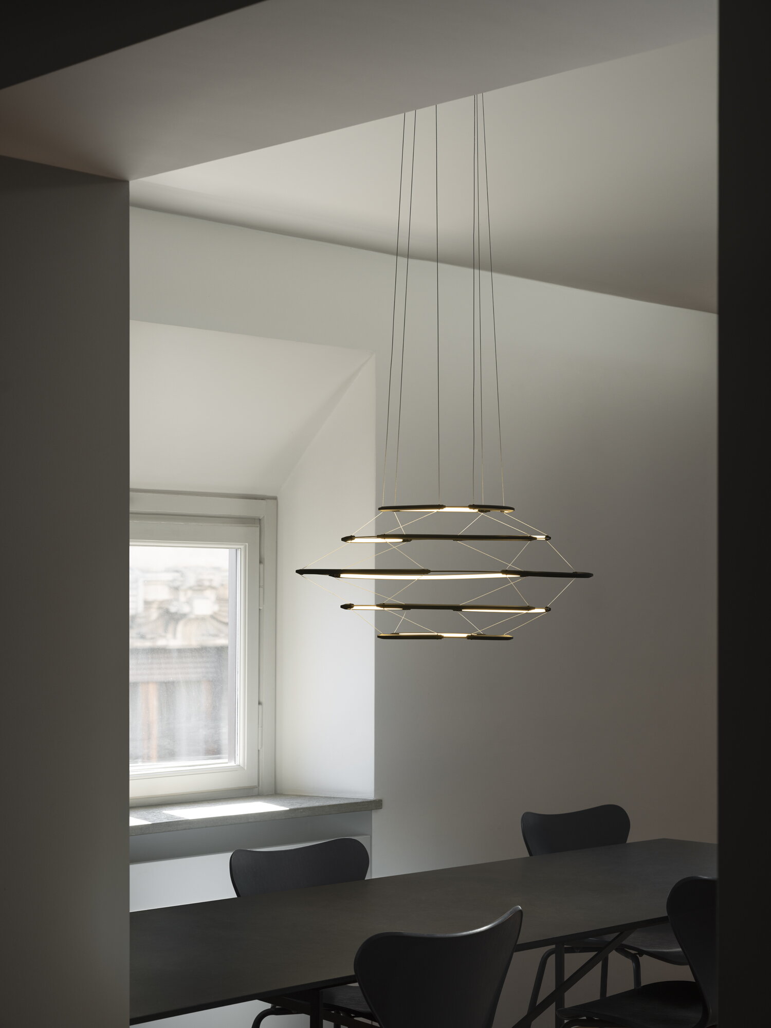 Nemo Lighting Drop 5 pendant, 2700K, satin gold | Finnish Design Shop