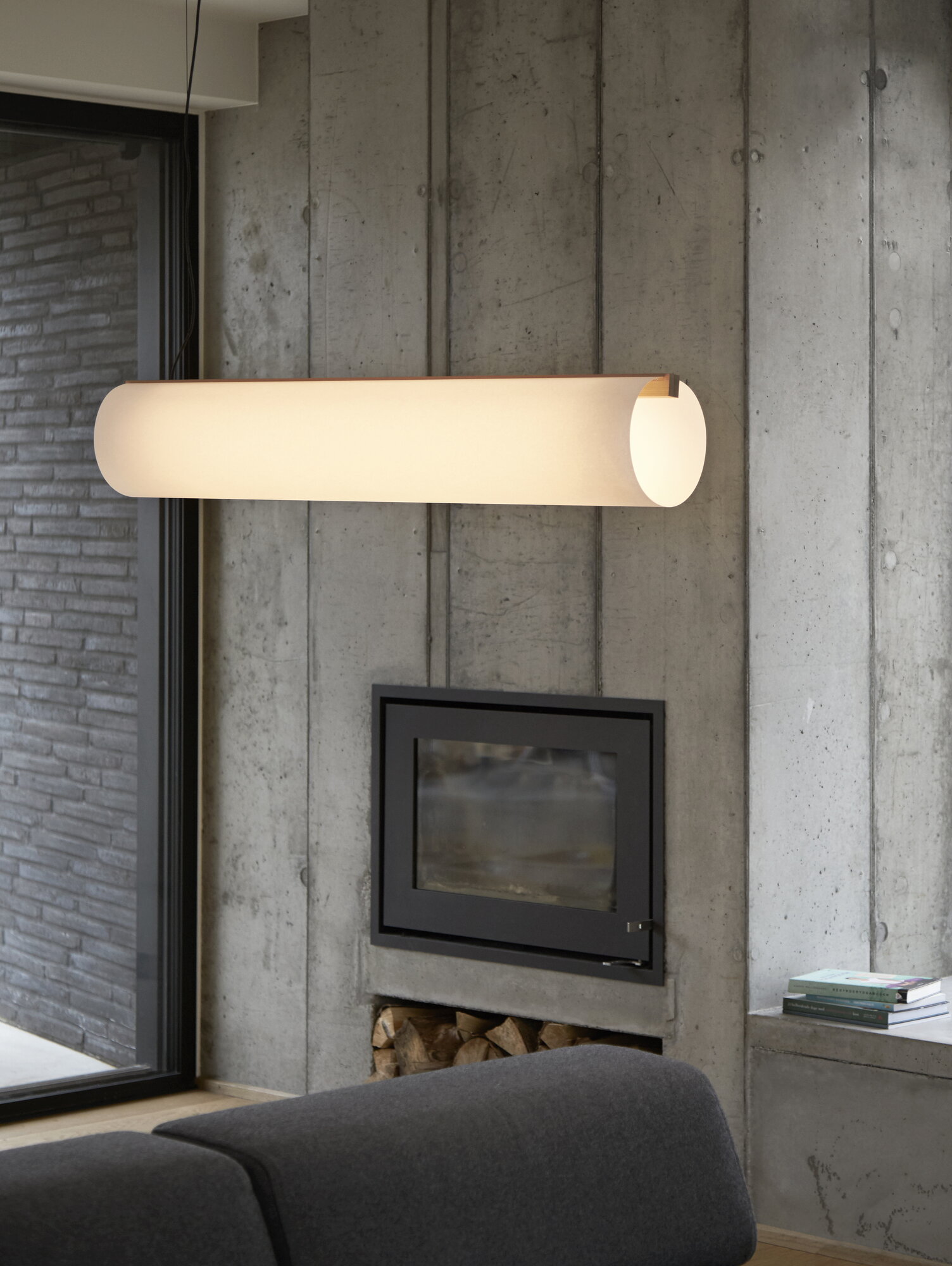 Motarasu Enso pendant, white - oak | Finnish Design Shop