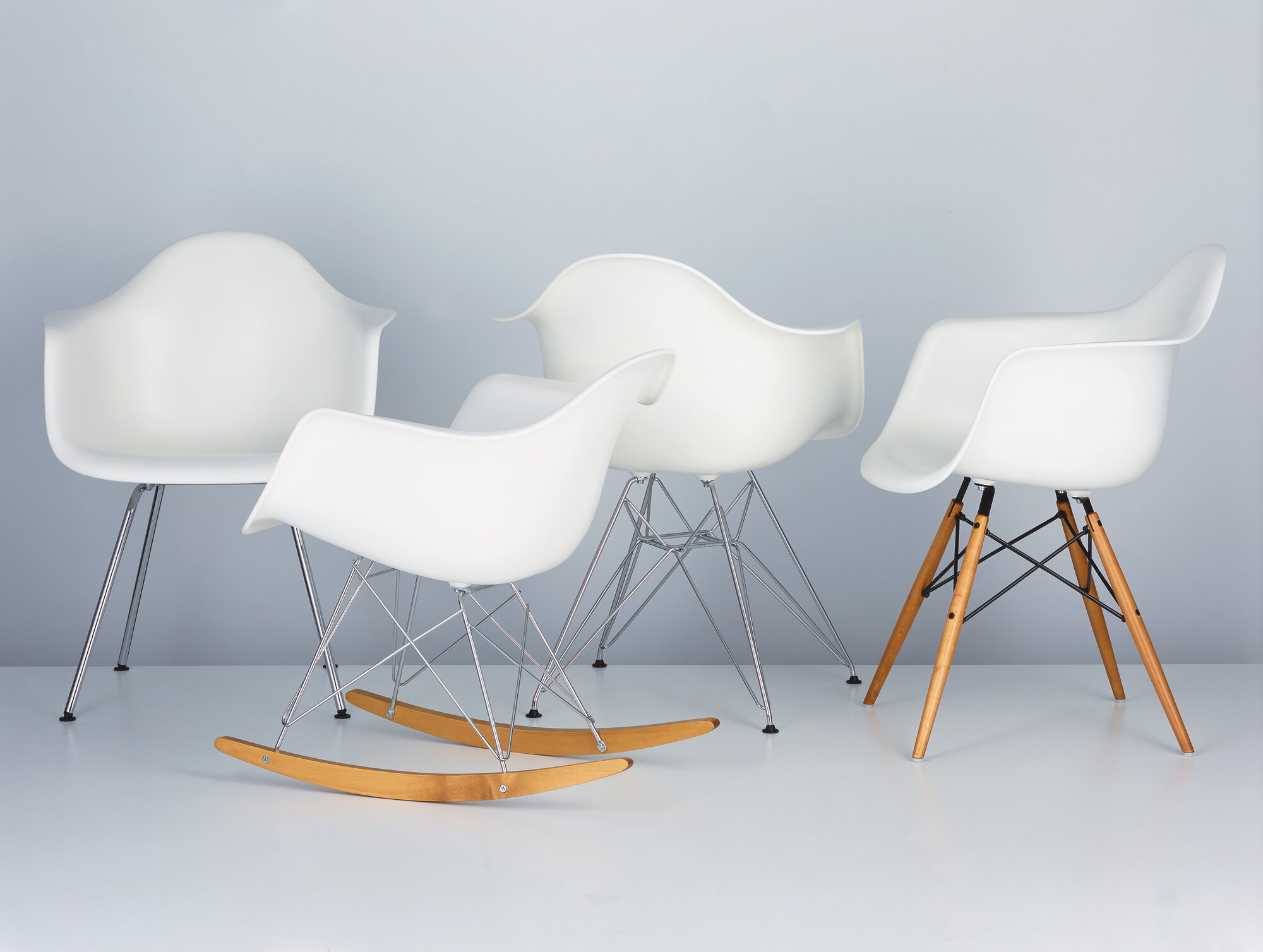Vitra Eames RAR rocking chair, white | Finnish Design Shop UK