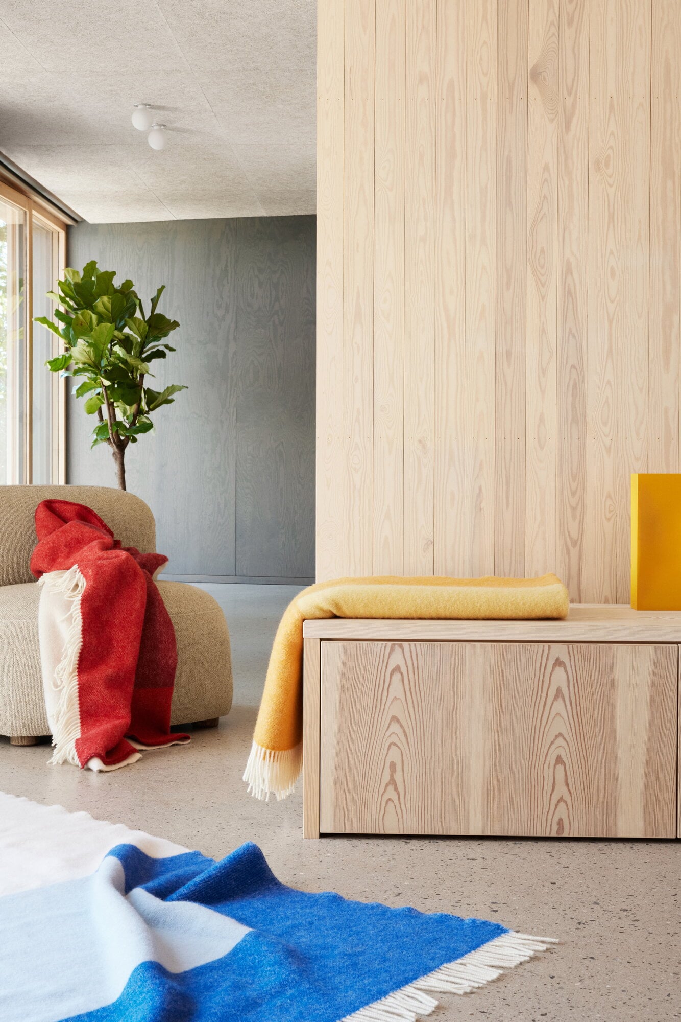 Northern Echo viltti, 130 x 170 cm, sininen | Finnish Design Shop