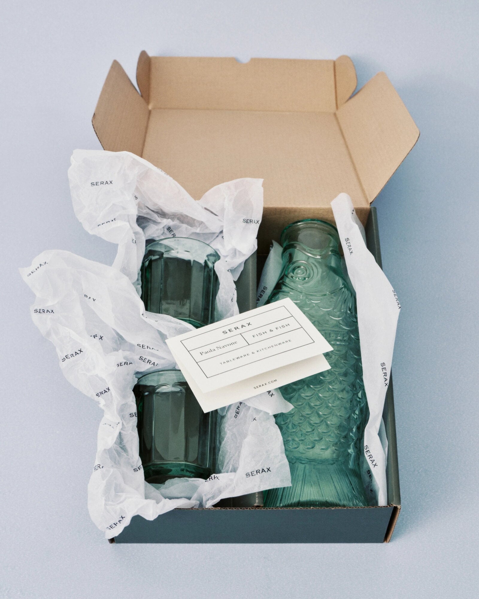 Serax Fish & Fish set, 3 pieces, green | Finnish Design Shop